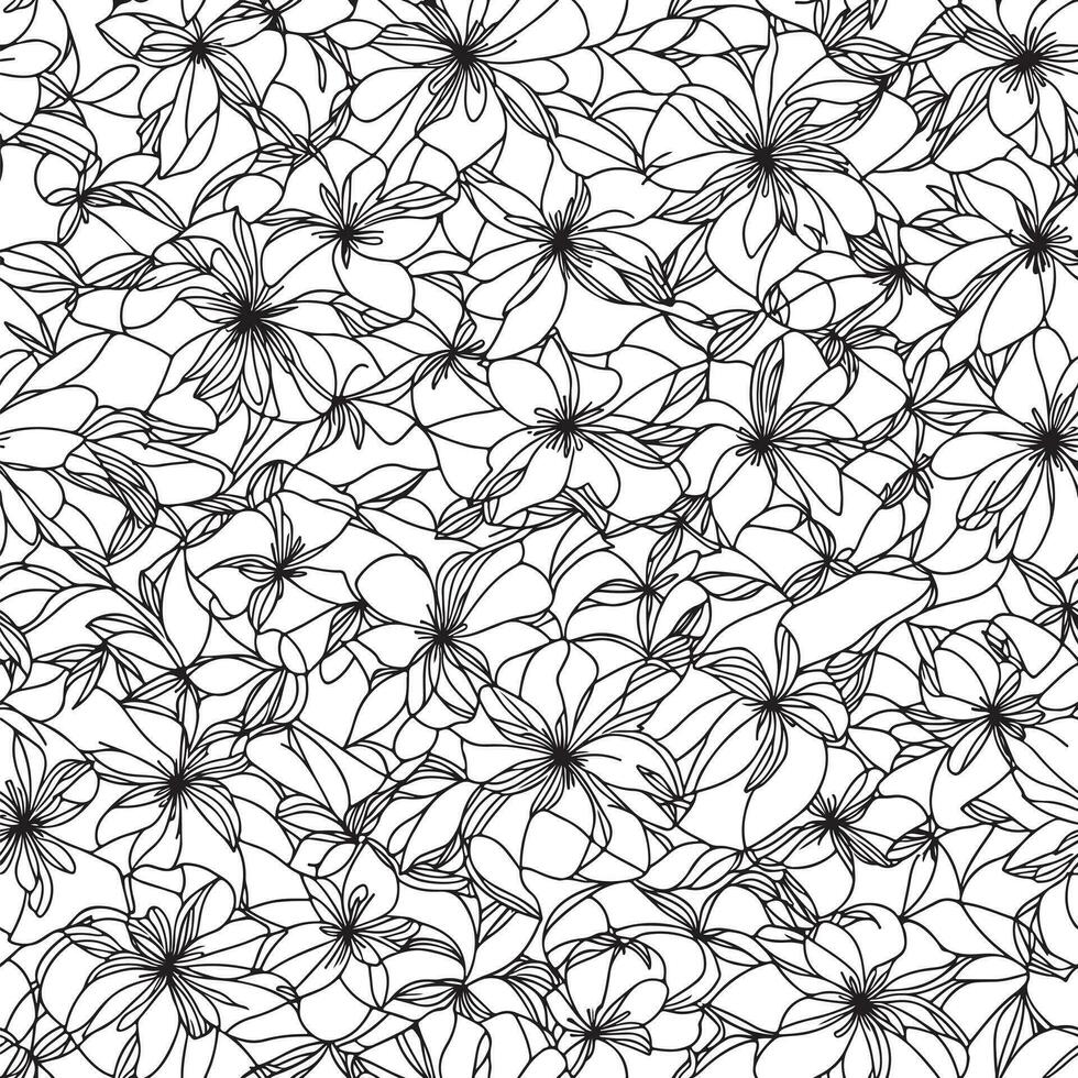 Floral Seamless Pattern Diagonal Flower Lines Pattern Background Flat
