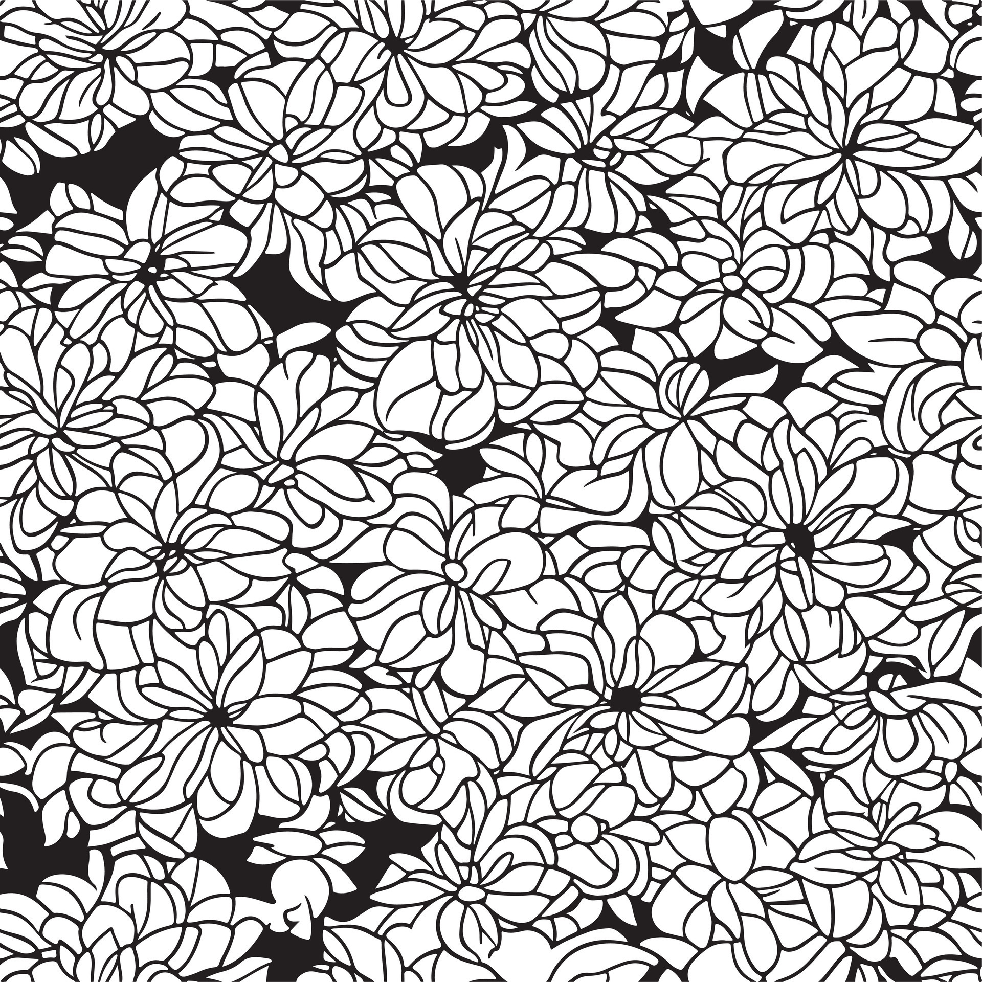 Floral Seamless Pattern Diagonal Flower Lines Pattern Background Flat Abstract Flower Lines