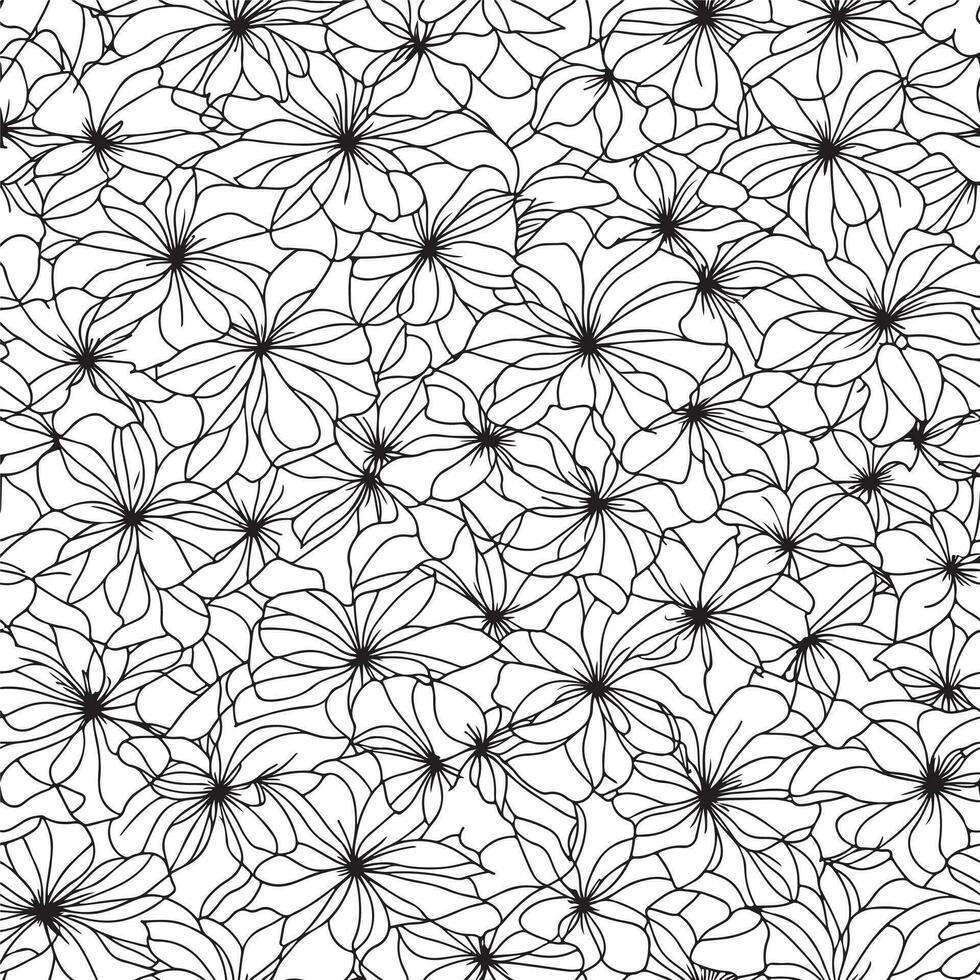 Floral Seamless Pattern Diagonal Flower Lines Pattern Background Flat Abstract Flower Lines