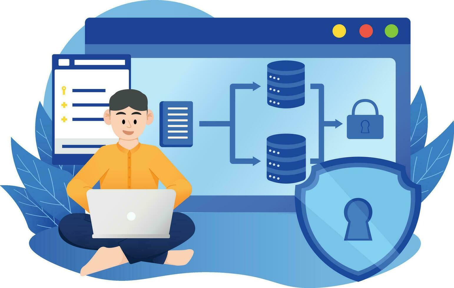 Security System In Database Illustration 25390698 Vector Art at Vecteezy