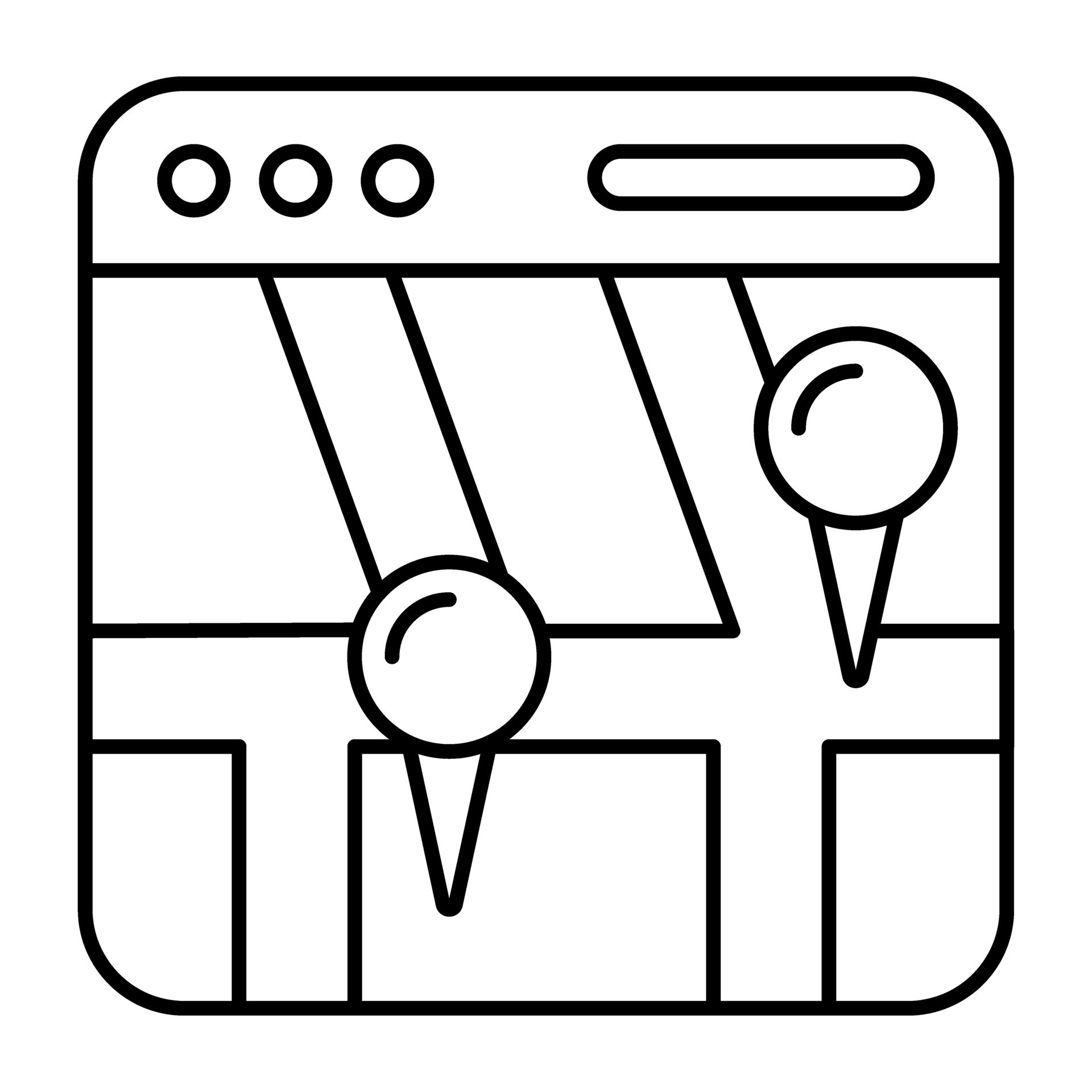 Route Location Direction Gps Navigation Geolocation Icon Vector Linear 25392273 Vector