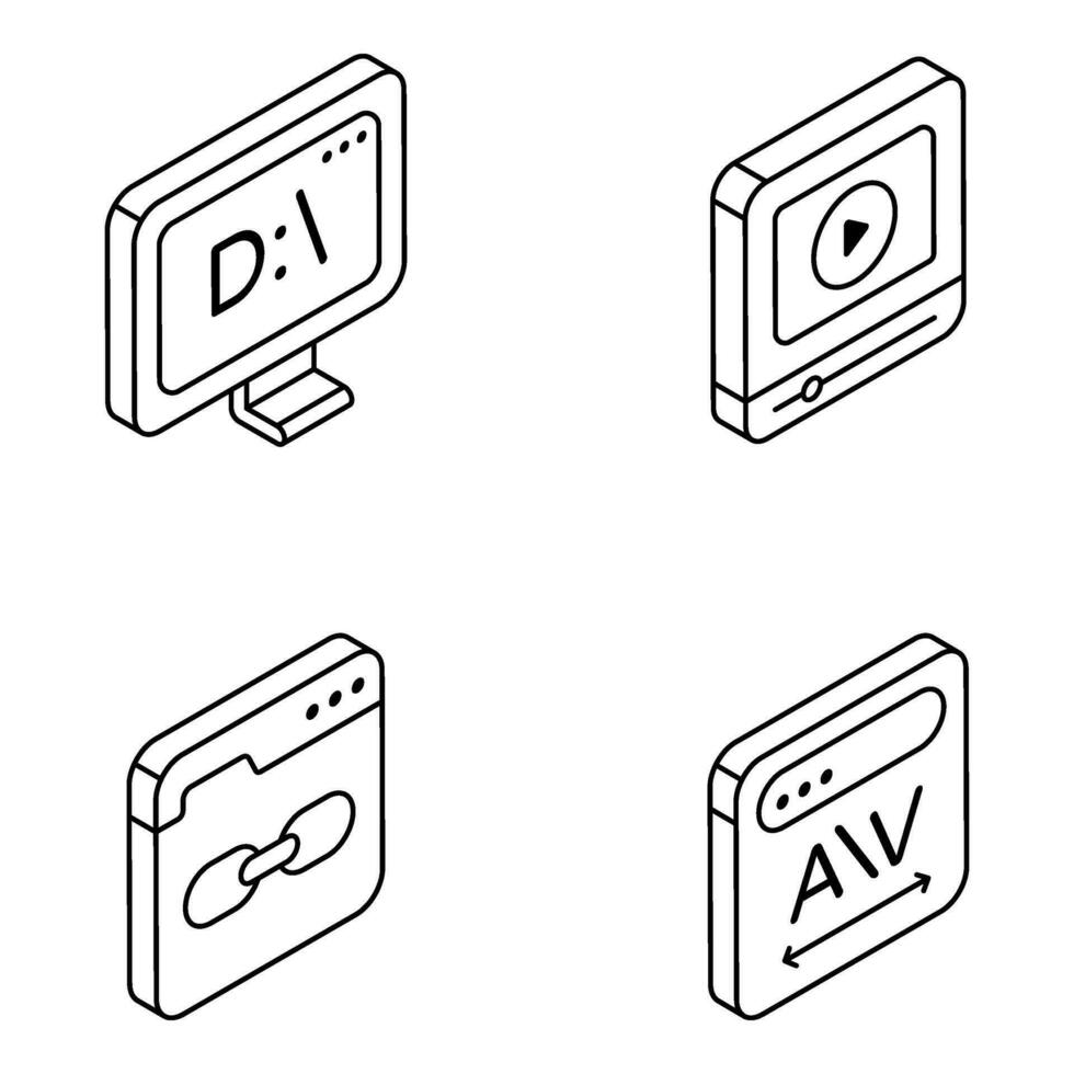 Pack of Technology Linear Icons 25392366 Vector Art at Vecteezy