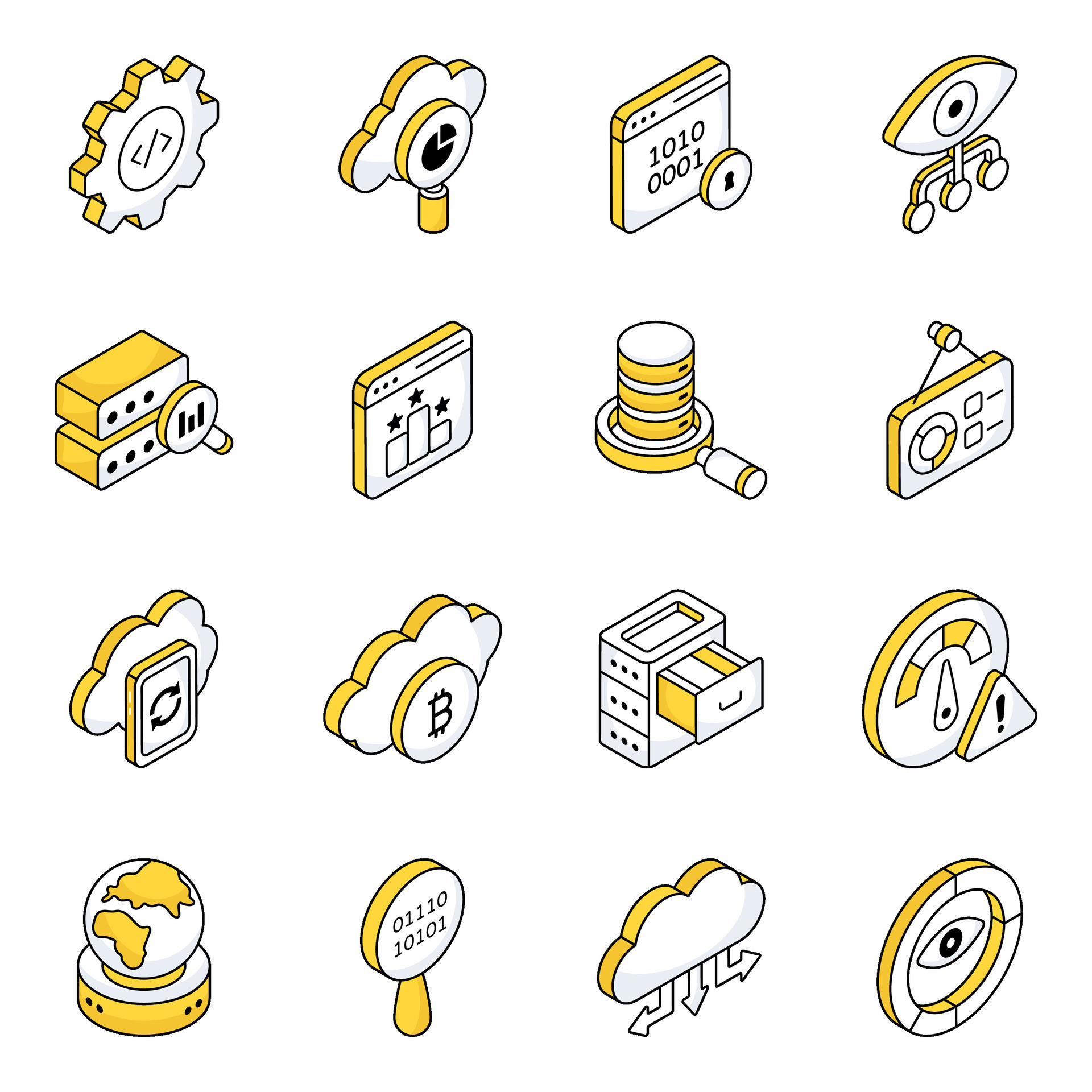 Pack of Data and Technology Flat Icons 25392380 Vector Art at Vecteezy