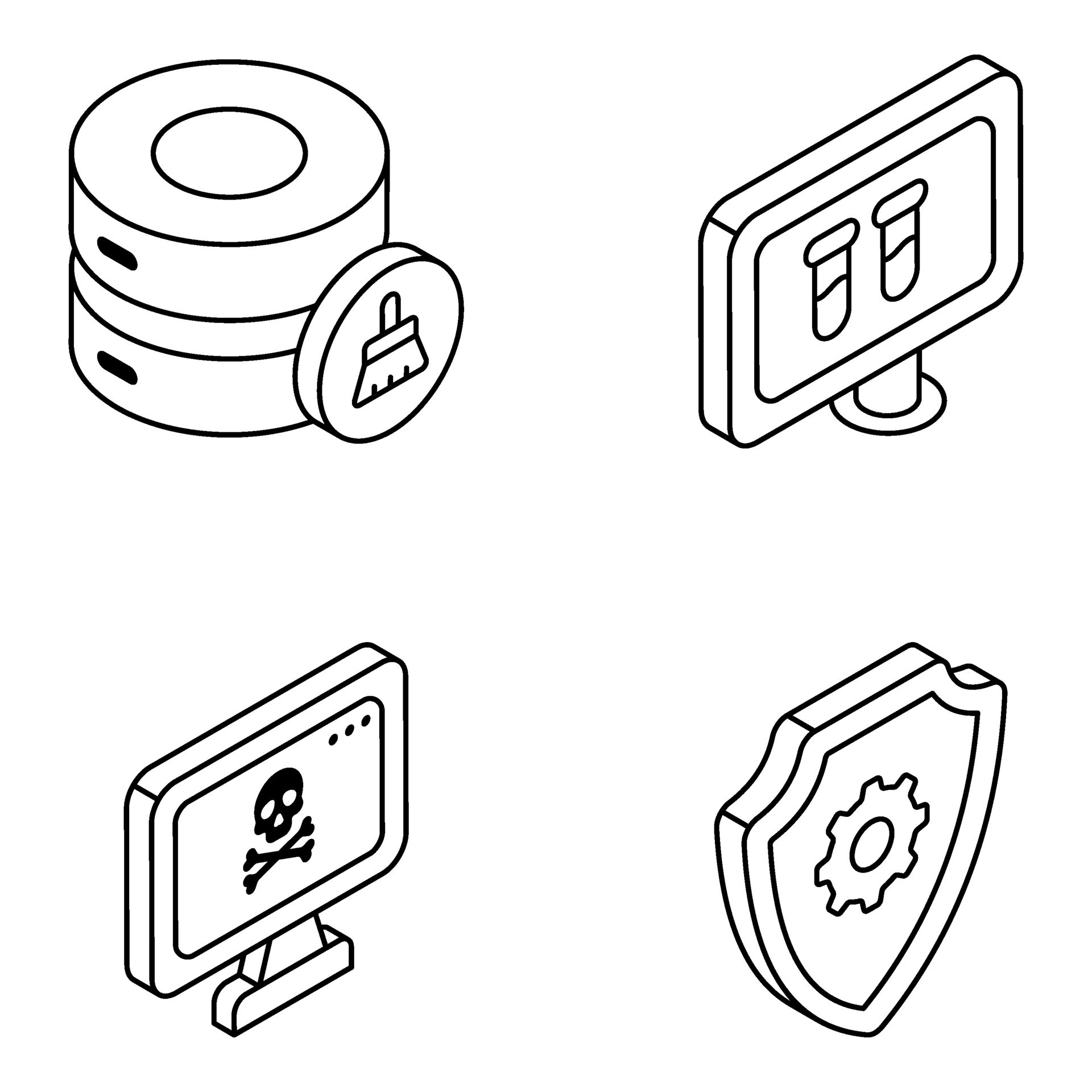 Pack of Cloud and Data Linear Icons 25392386 Vector Art at Vecteezy
