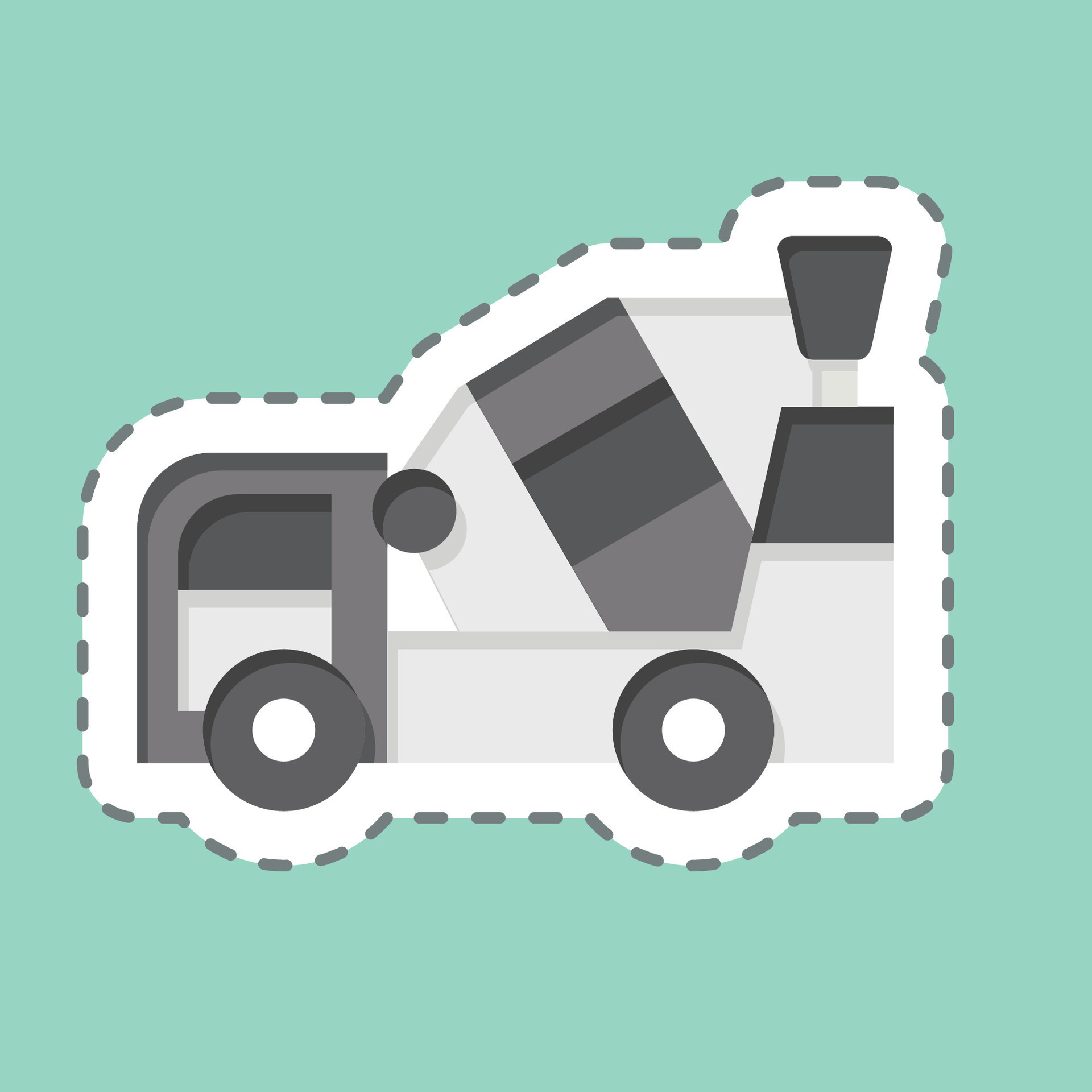 Sticker line cut Concrete Mixer. related to Construction Vehicles ... Sticker line cut Concrete Mixer. related to Construction Vehicles ...