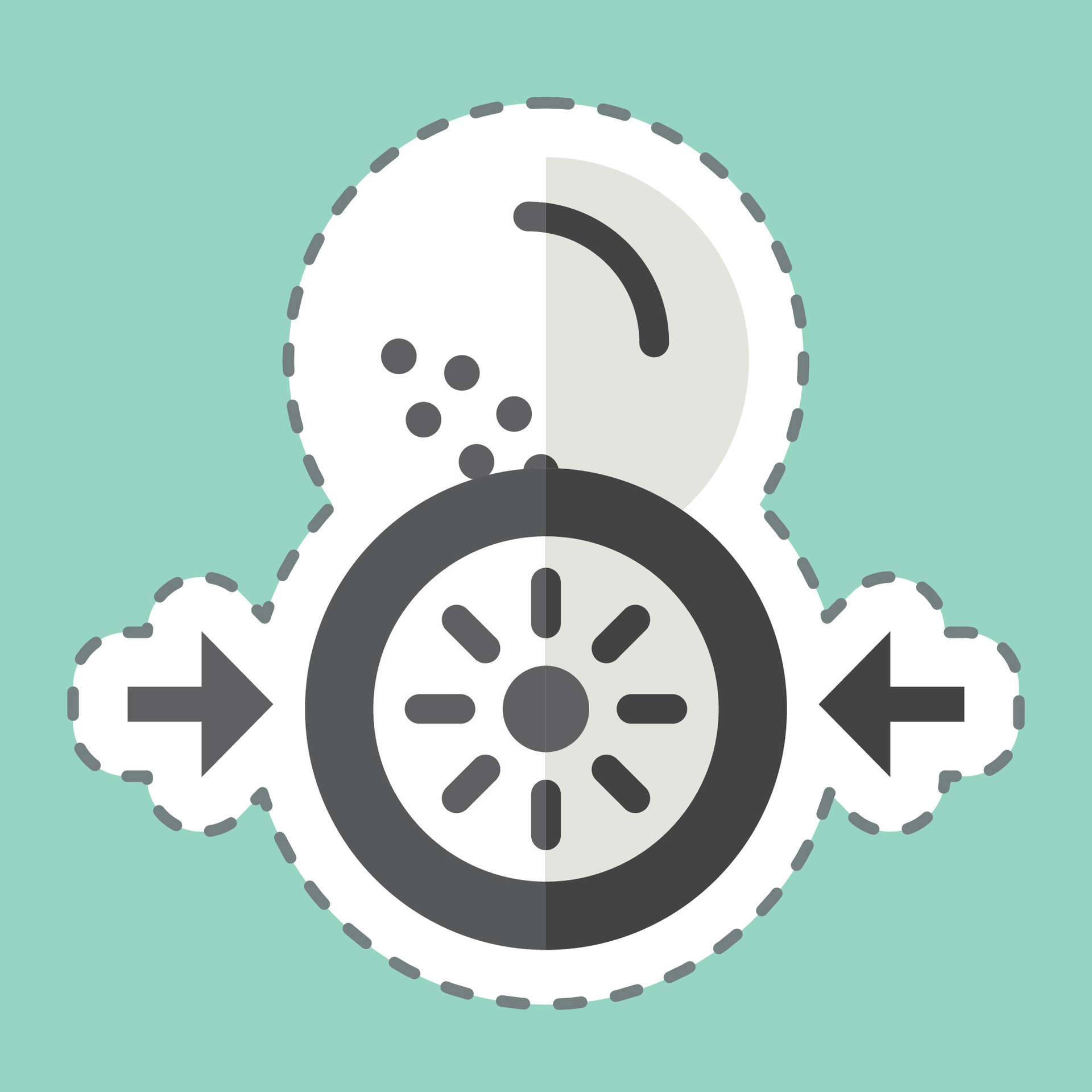Sticker Line Cut Marker Related To Golf Symbol Simple Design Editable sticker-line-cut-marker-related-to-golf-symbol-simple-design-editable