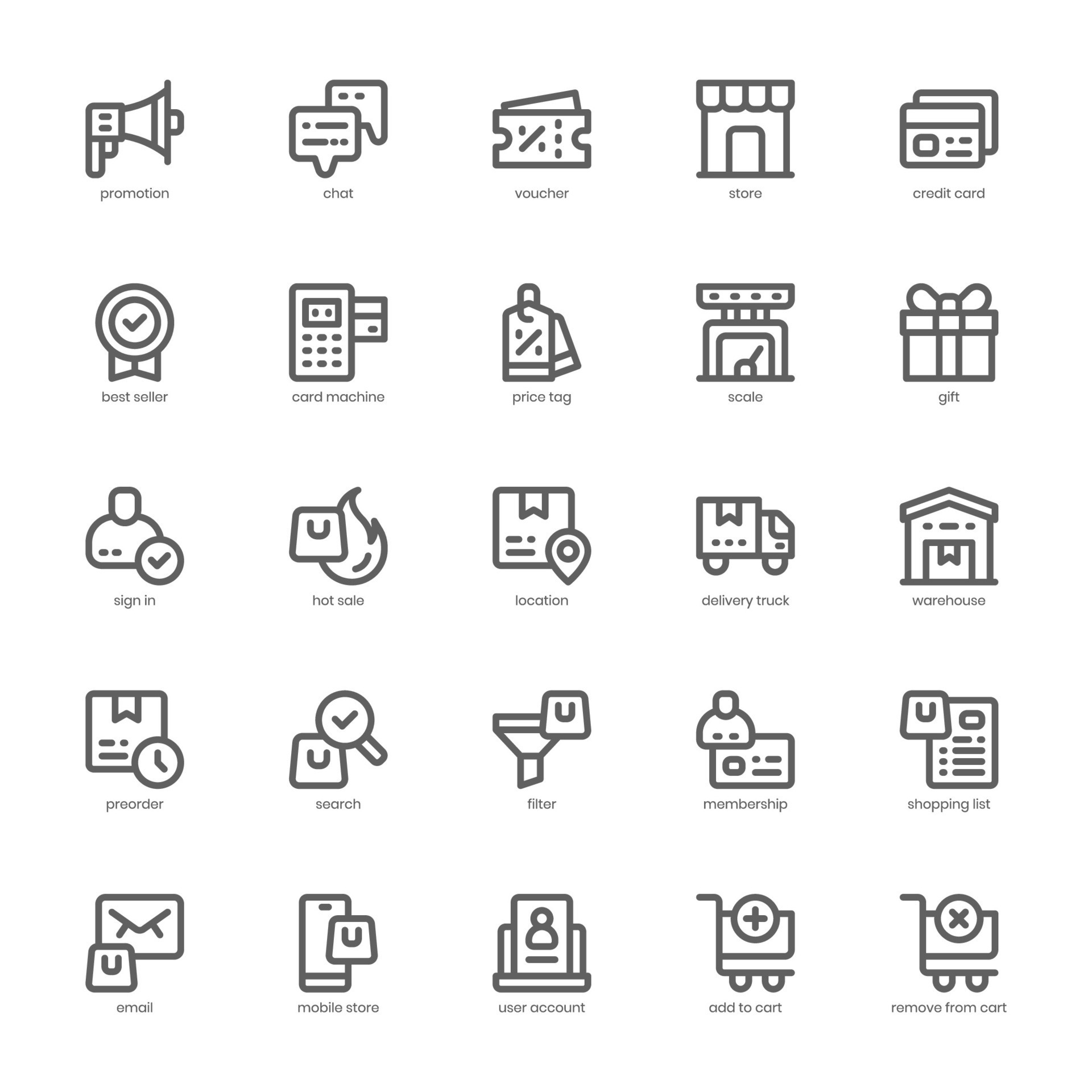 Web Tienda Icono Paquete Para Tu Sitio Web Diseño Logo Aplicación Y Usuario Interfaz Web