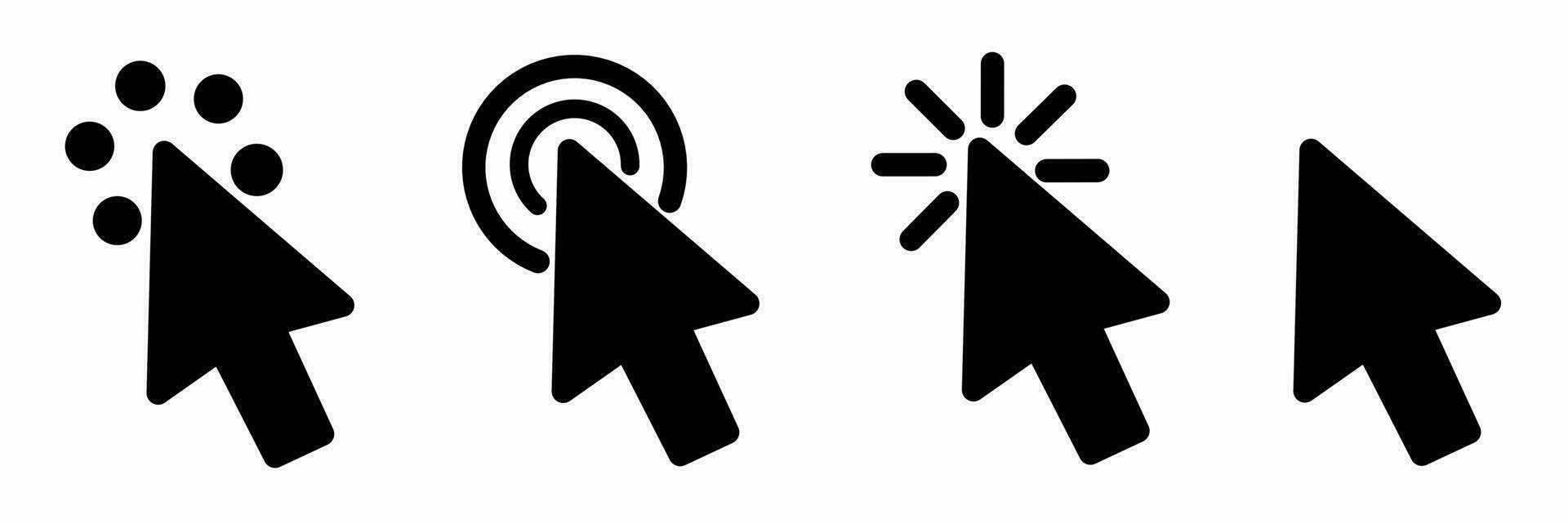 Computer Cursor Icon Black White Illustration Collection 25397864