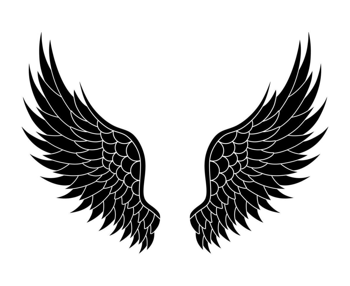 vector silhouette angel wings logo 25398176 Vector Art at Vecteezy vector silhouette angel wings logo 25398176 Vector Art at Vecteezy