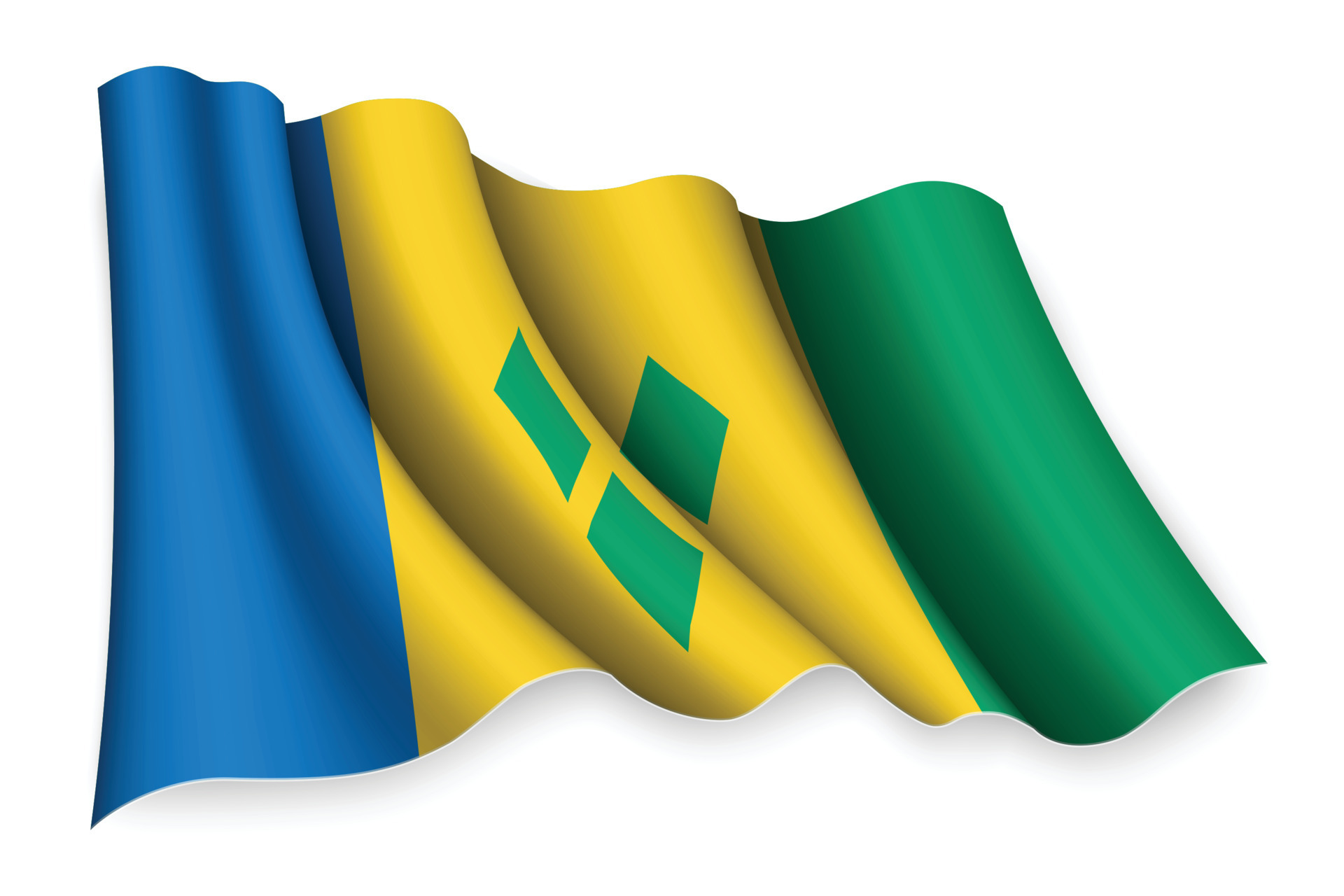 Realistic waving flag 25398440 Vector Art at Vecteezy