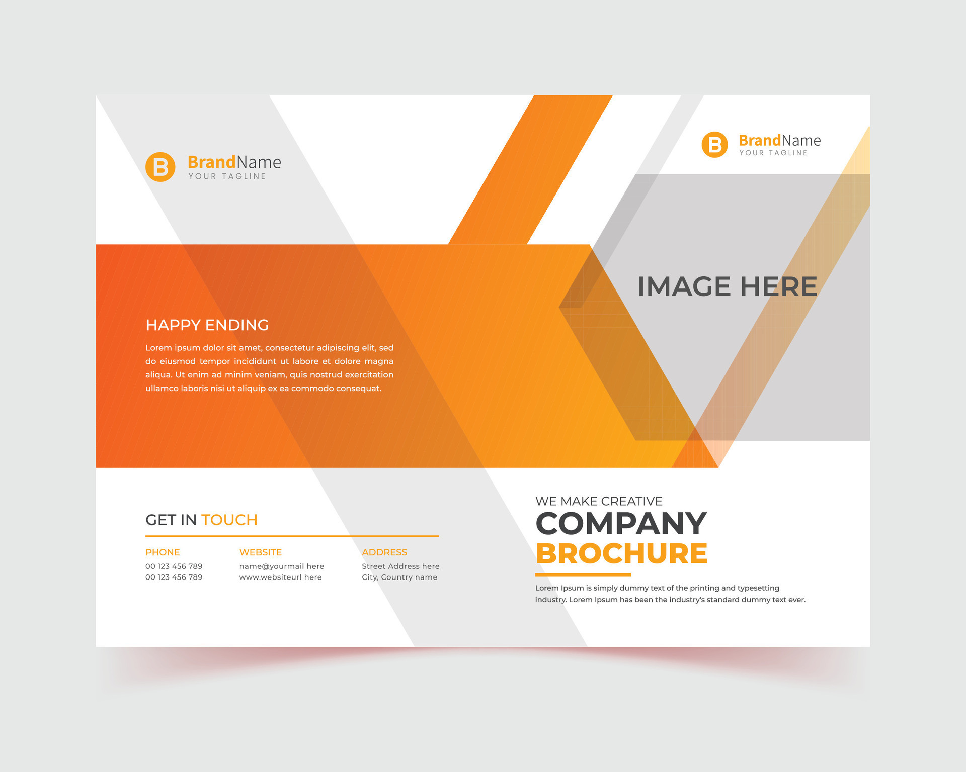 Brochure Template Layout Design Report Pages Brochure Yellow Minimal