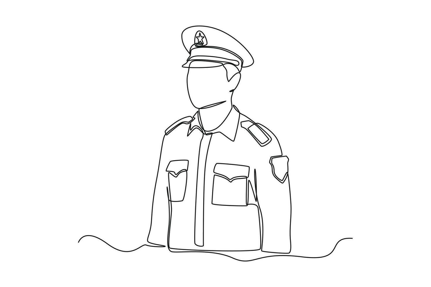 Single One Line Drawing Army Air Force And Navy Military Concept Continuous Line Draw Design