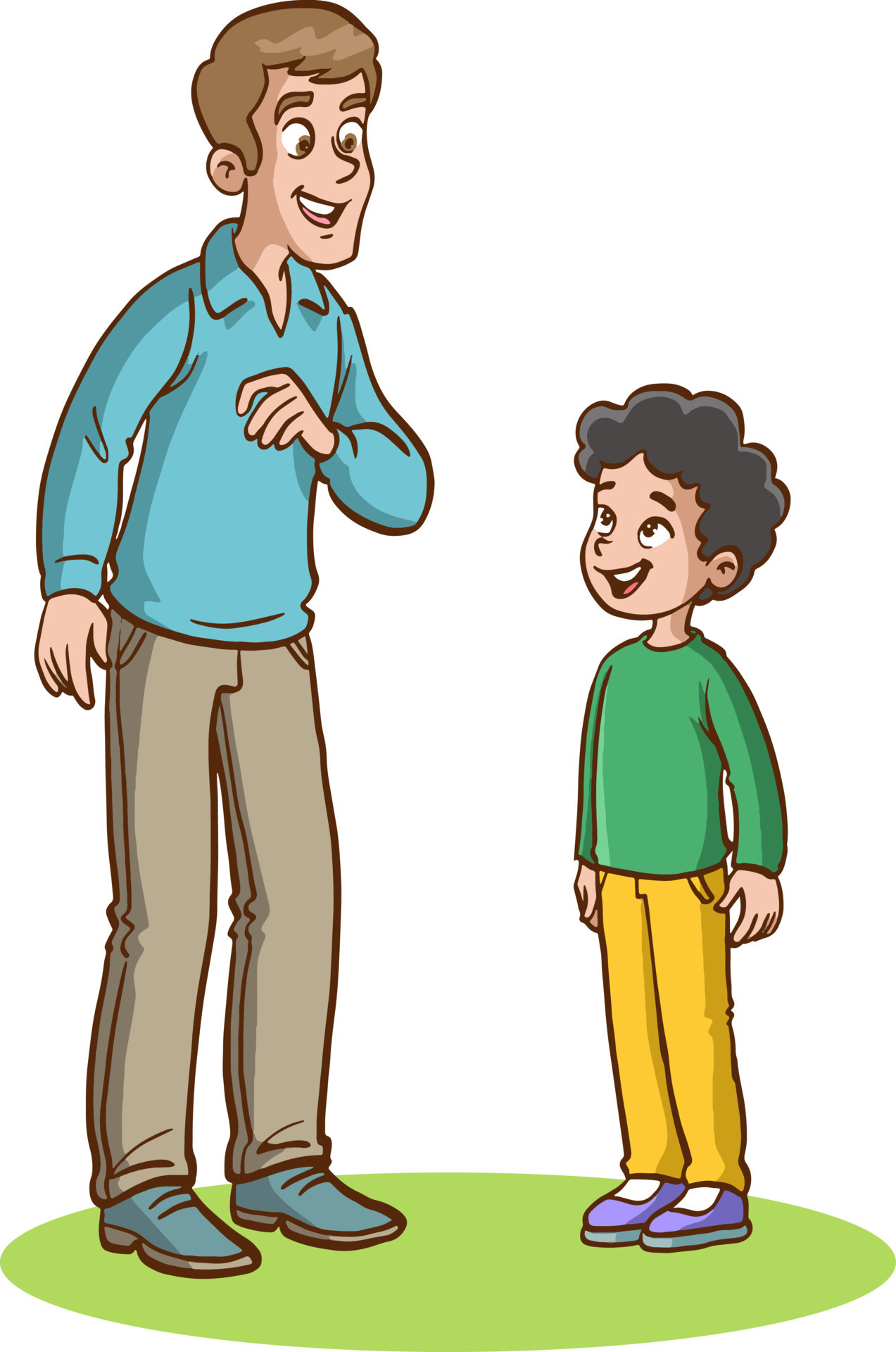 children and man standing talking.father and children talking vector ... children and man standing talking.father and children talking vector ...