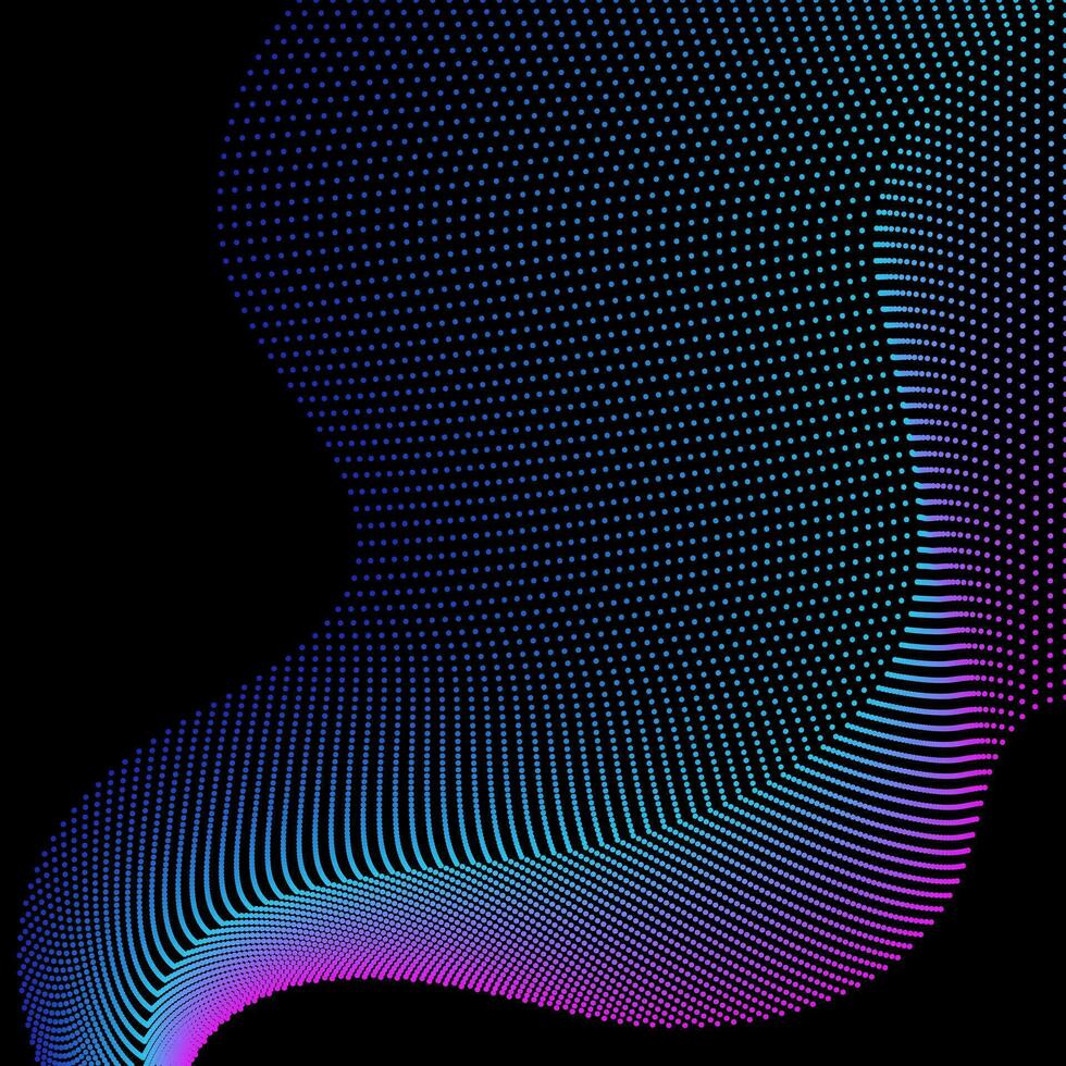 Abstract wavy background from colored dots in a gradient. Technologies ...