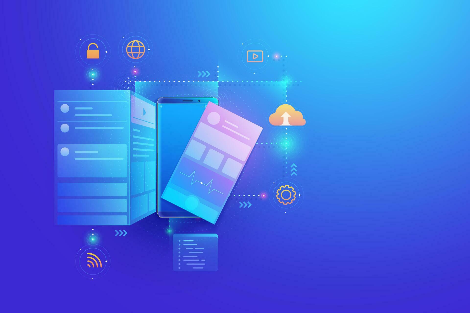 Mobile app development and web design, application building, app coding ...