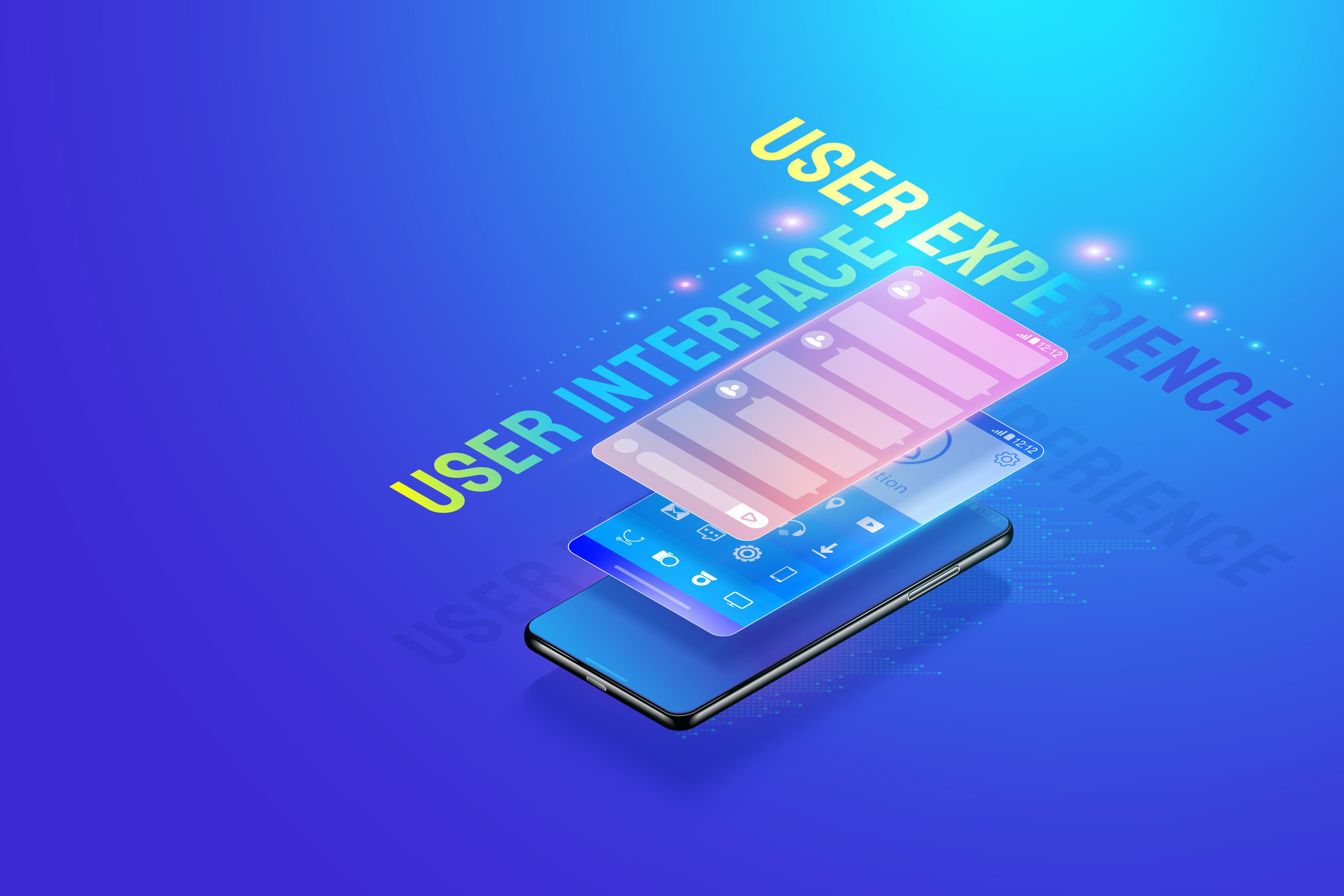 3d Isometric Mobile App Ui Ux Design Illustration Creating And Design
