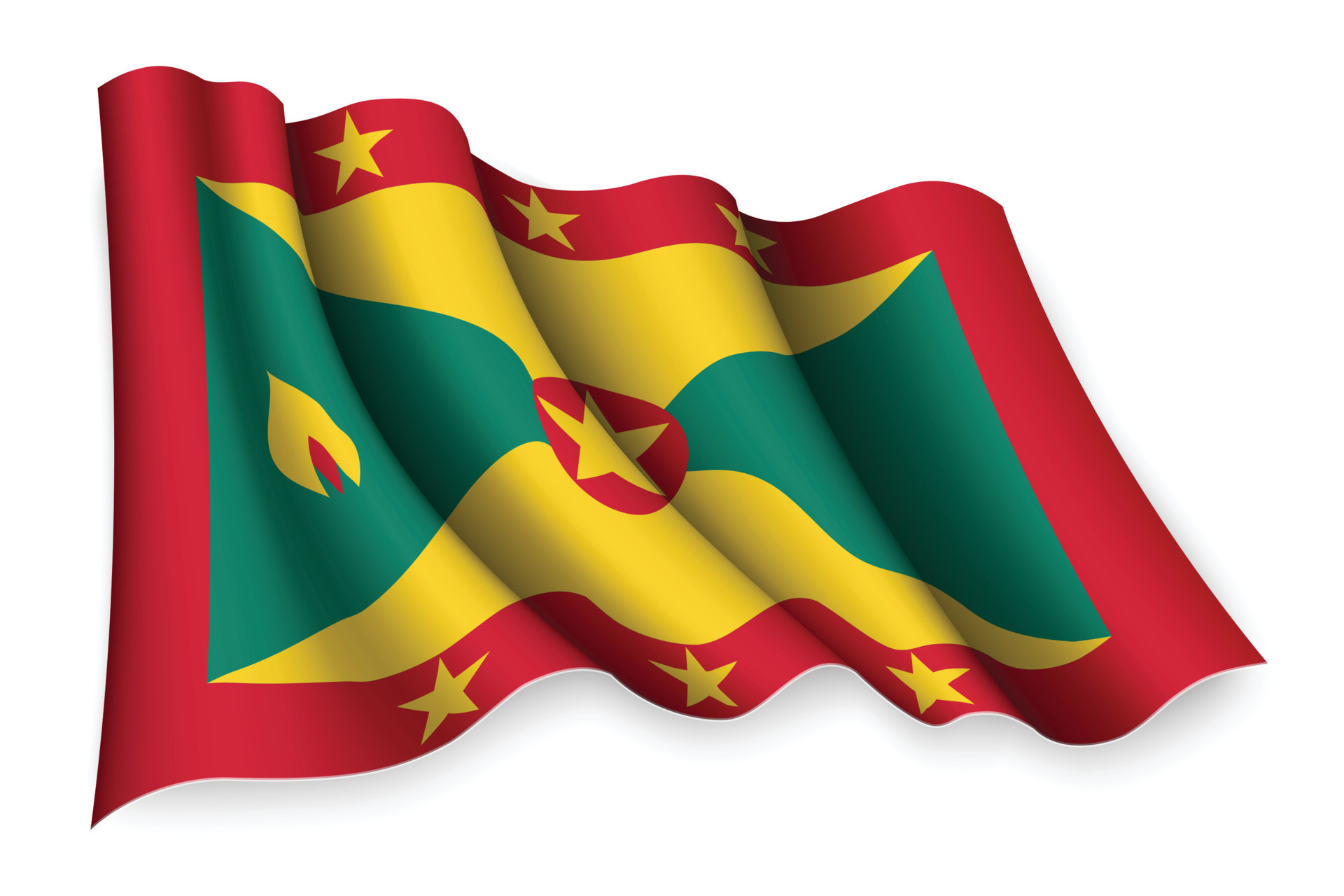 Realistic Waving Flag 25406031 Vector Art At Vecteezy