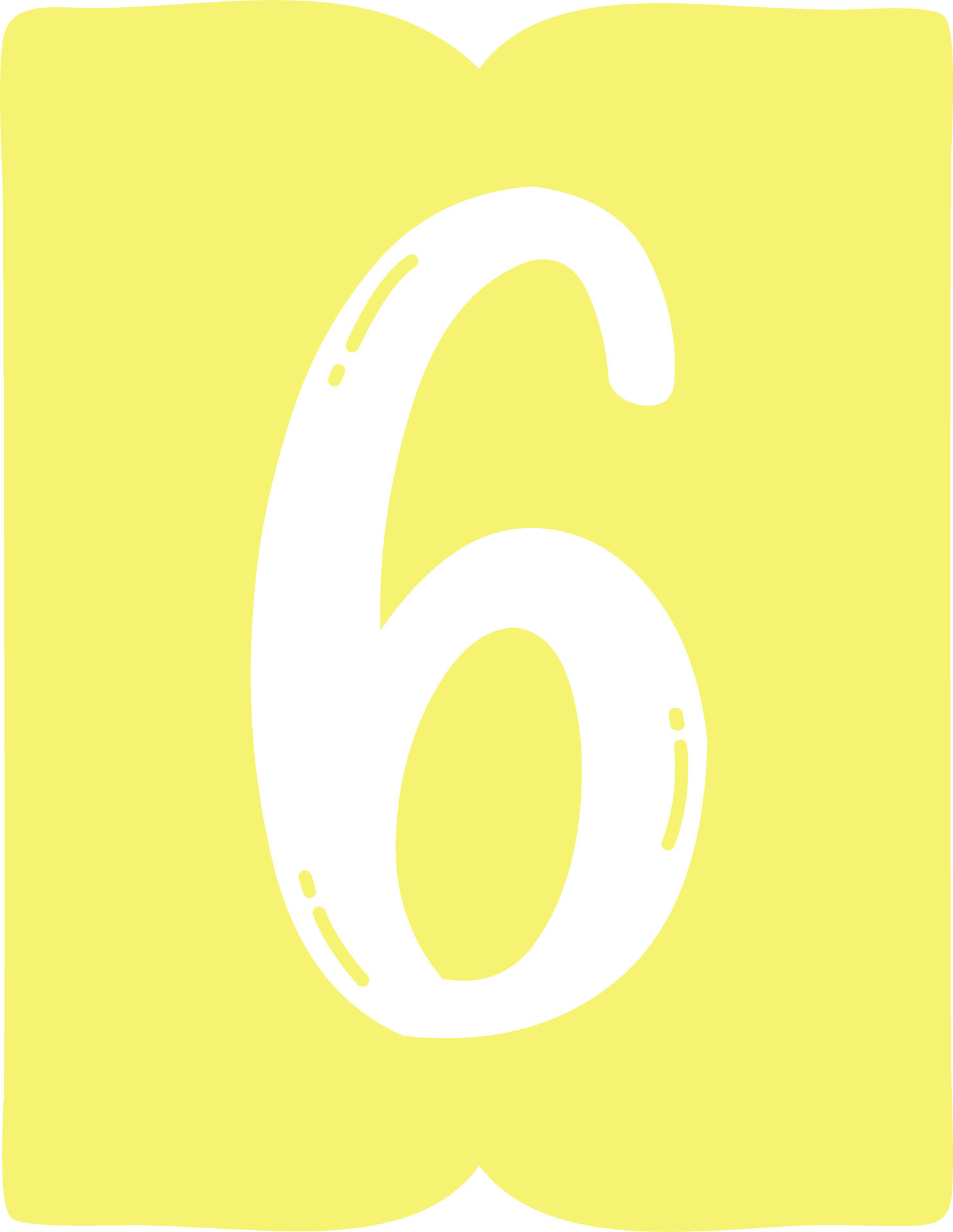 Page Number 6 Count Digit Numeric Numbering Ranking Numerical Numbers Text 25407212 Vector Art