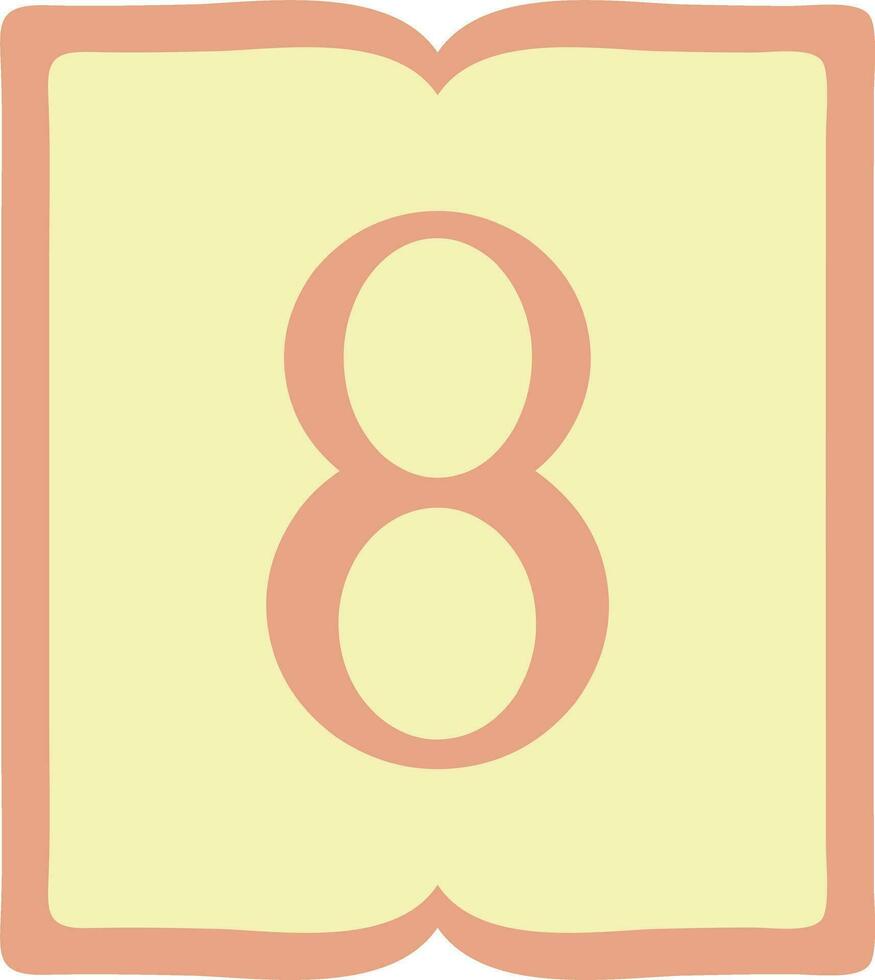Page Number 8 Count Digit Numeric Numbering Ranking Numerical Numbers Text 25407213 Vector Art