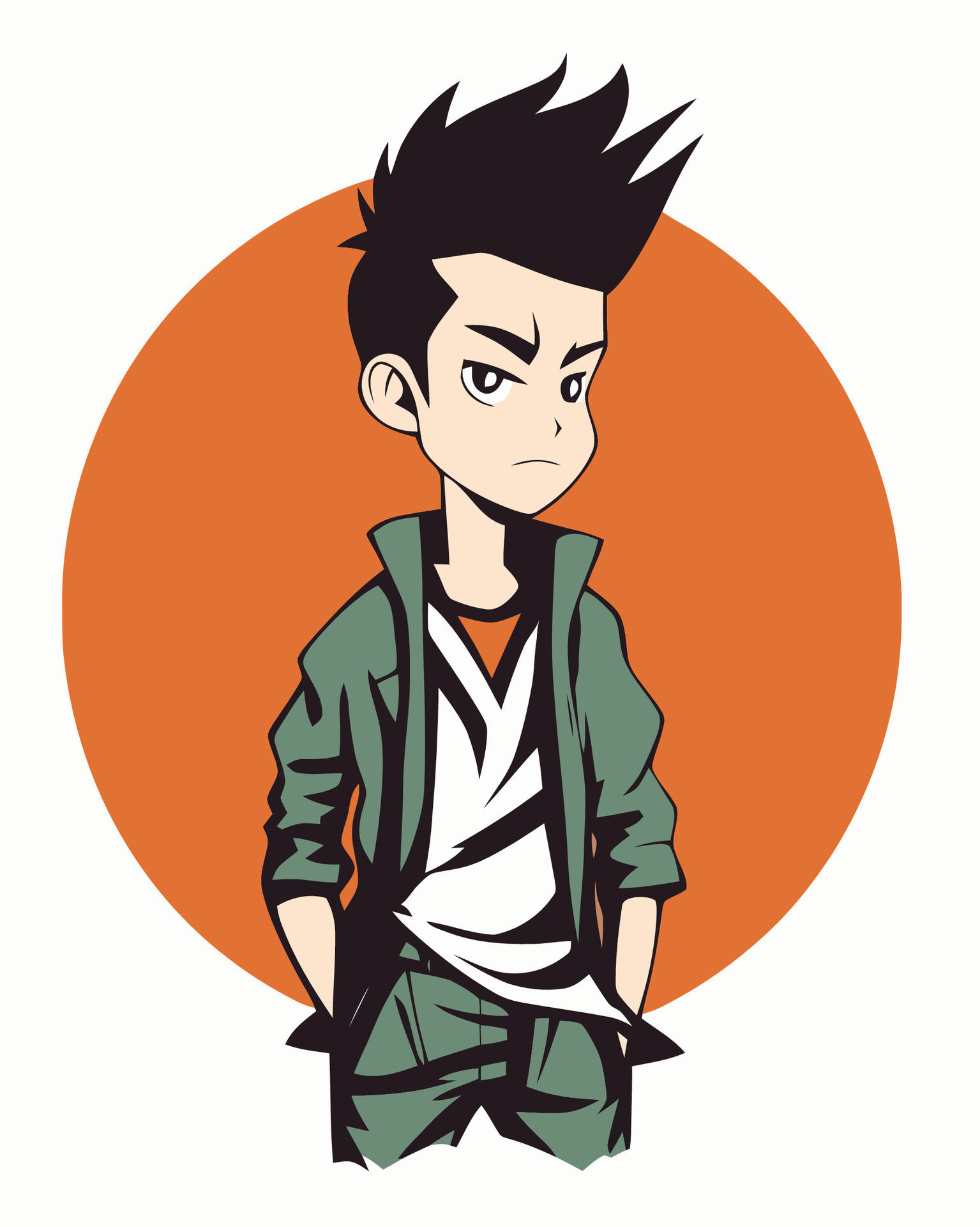 uncaring anime boy 25408002 Vector Art at Vecteezy