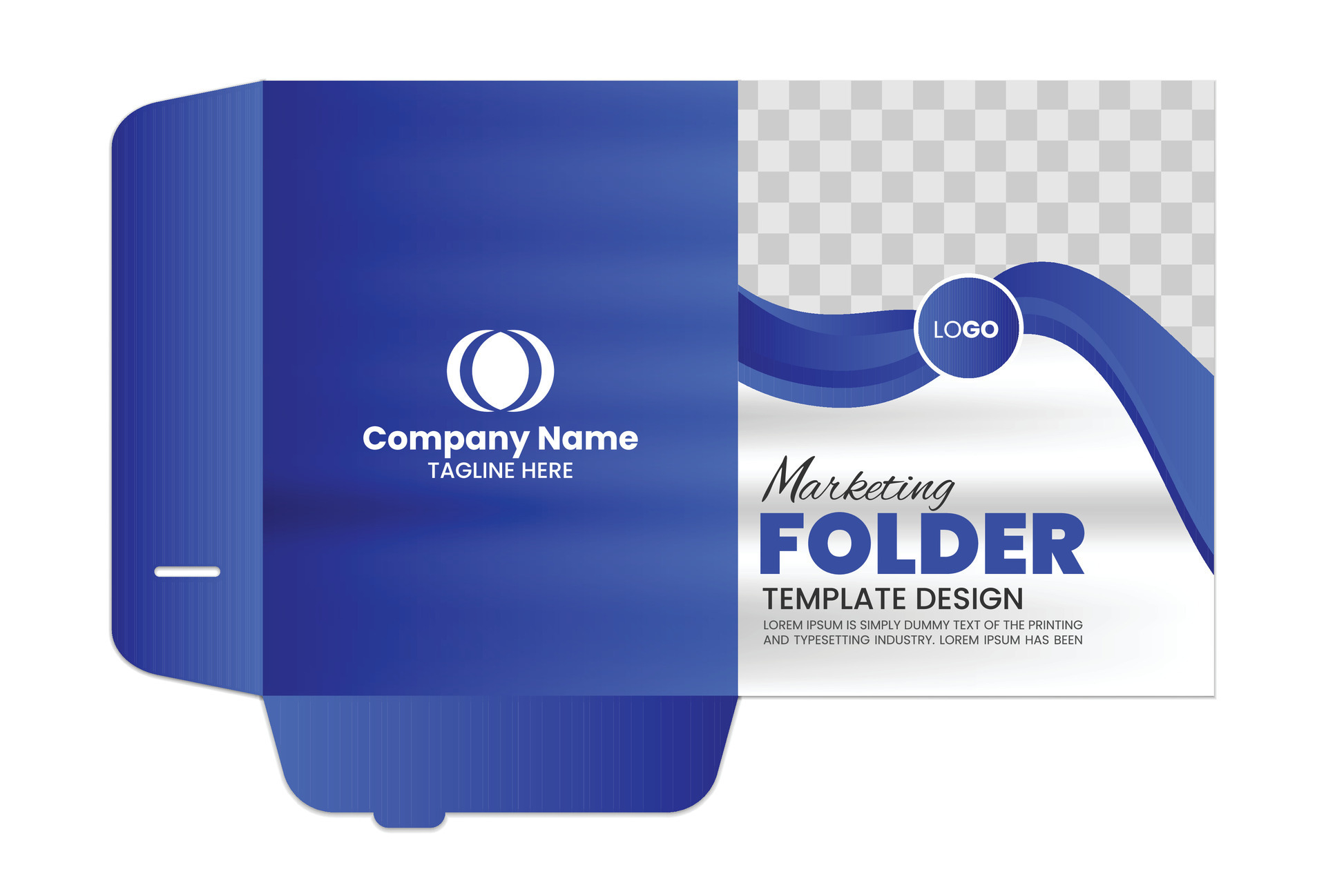 Presentation folder template design, Folder design 25409281 Vector Art ...