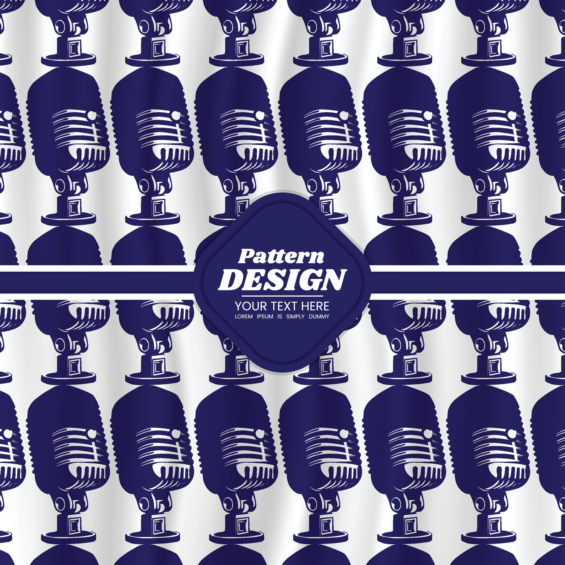 Simple microphone icon pattern background 25409331 Vector Art at Vecteezy