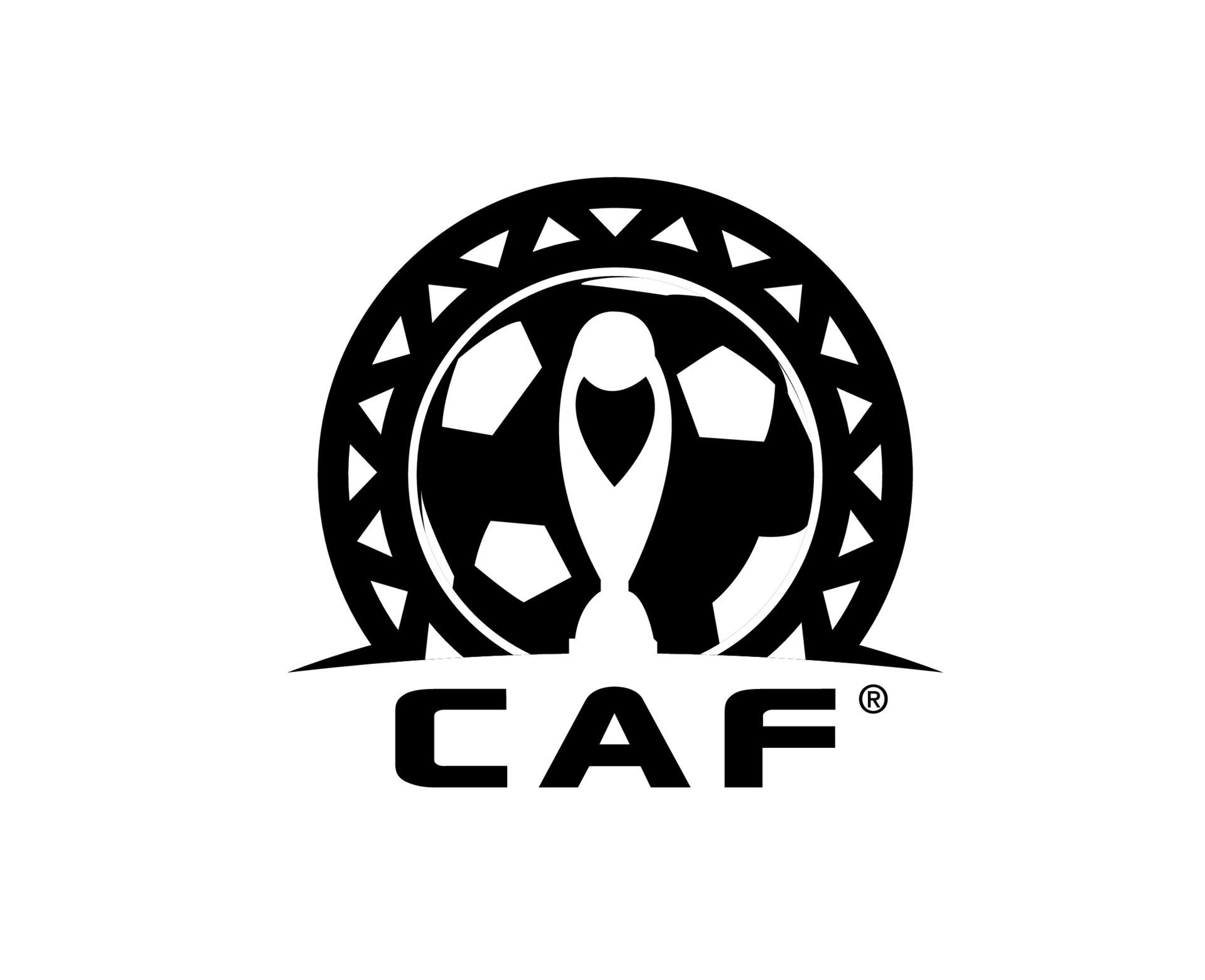 Champions Ligue Caf Logo Black Symbol Football African Abstract Design Vector Illustration ...