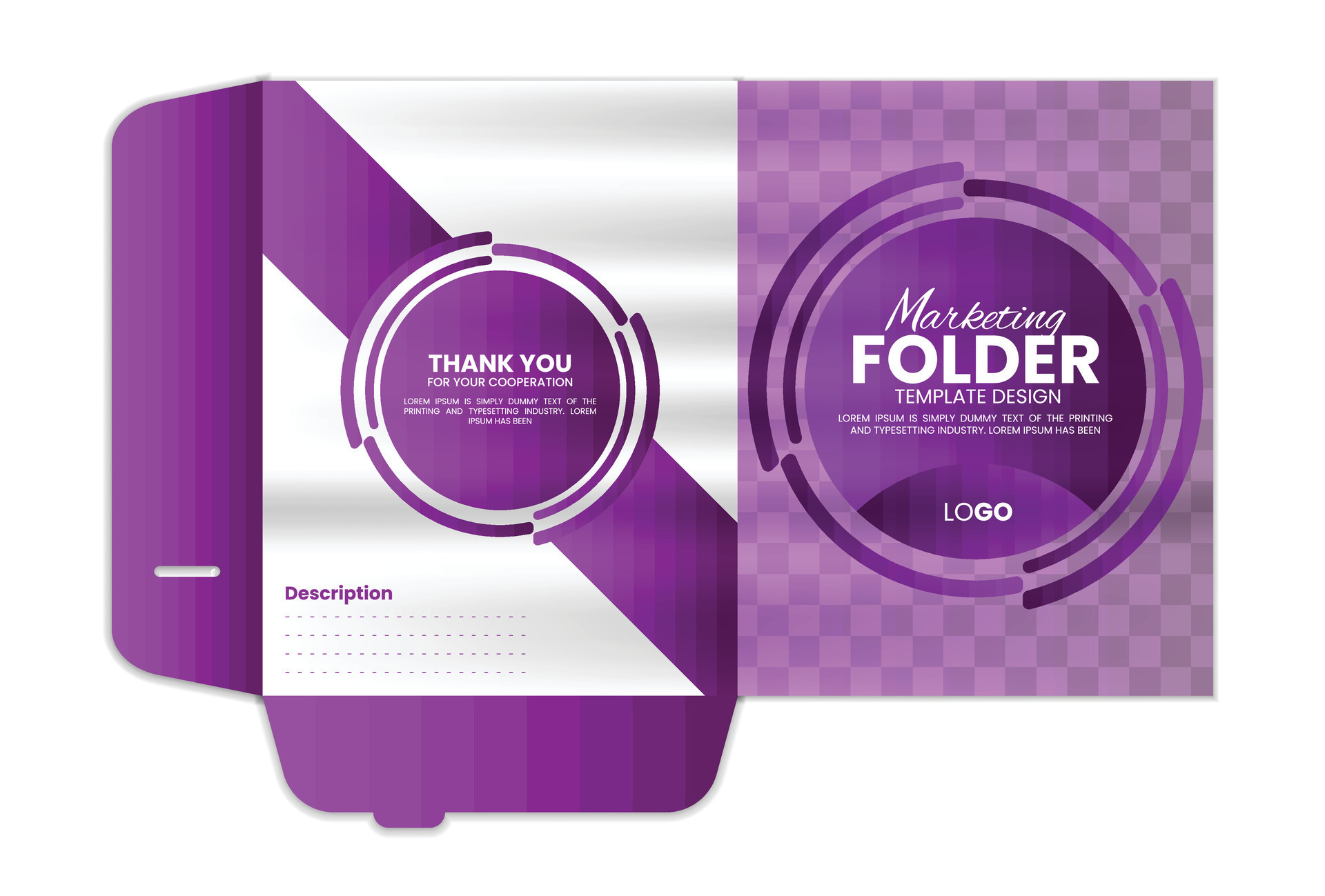 Presentation folder template design, Folder design 25410051 Vector Art ...