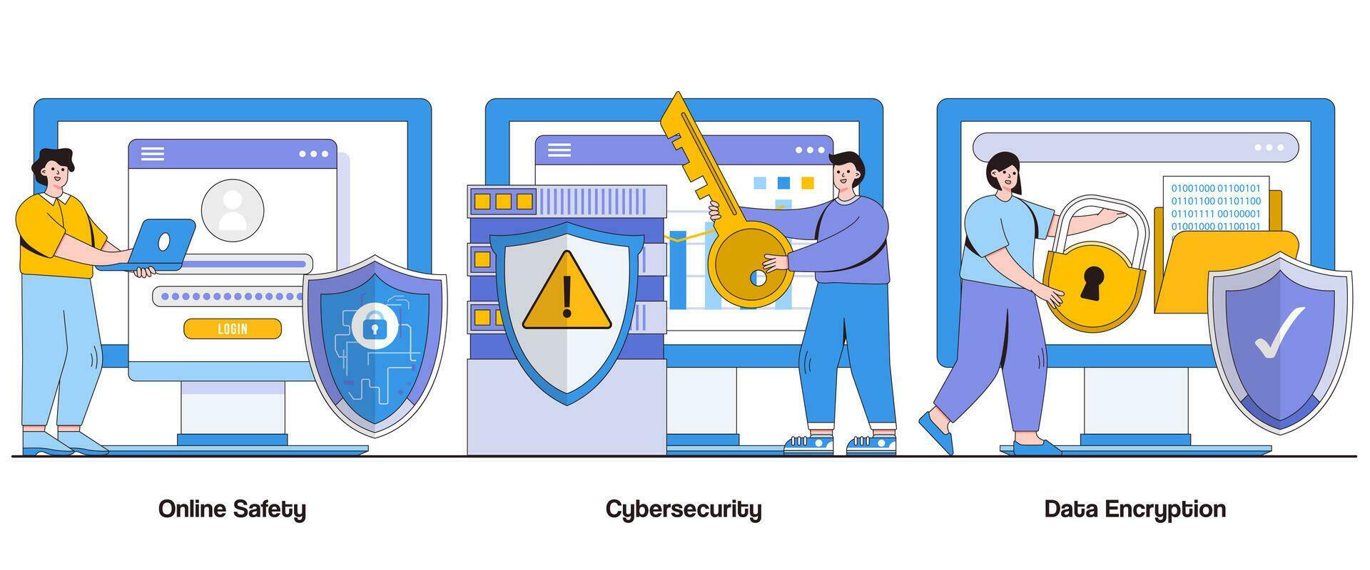 Online Safety, Cybersecurity, and Data Encryption Concept with ...