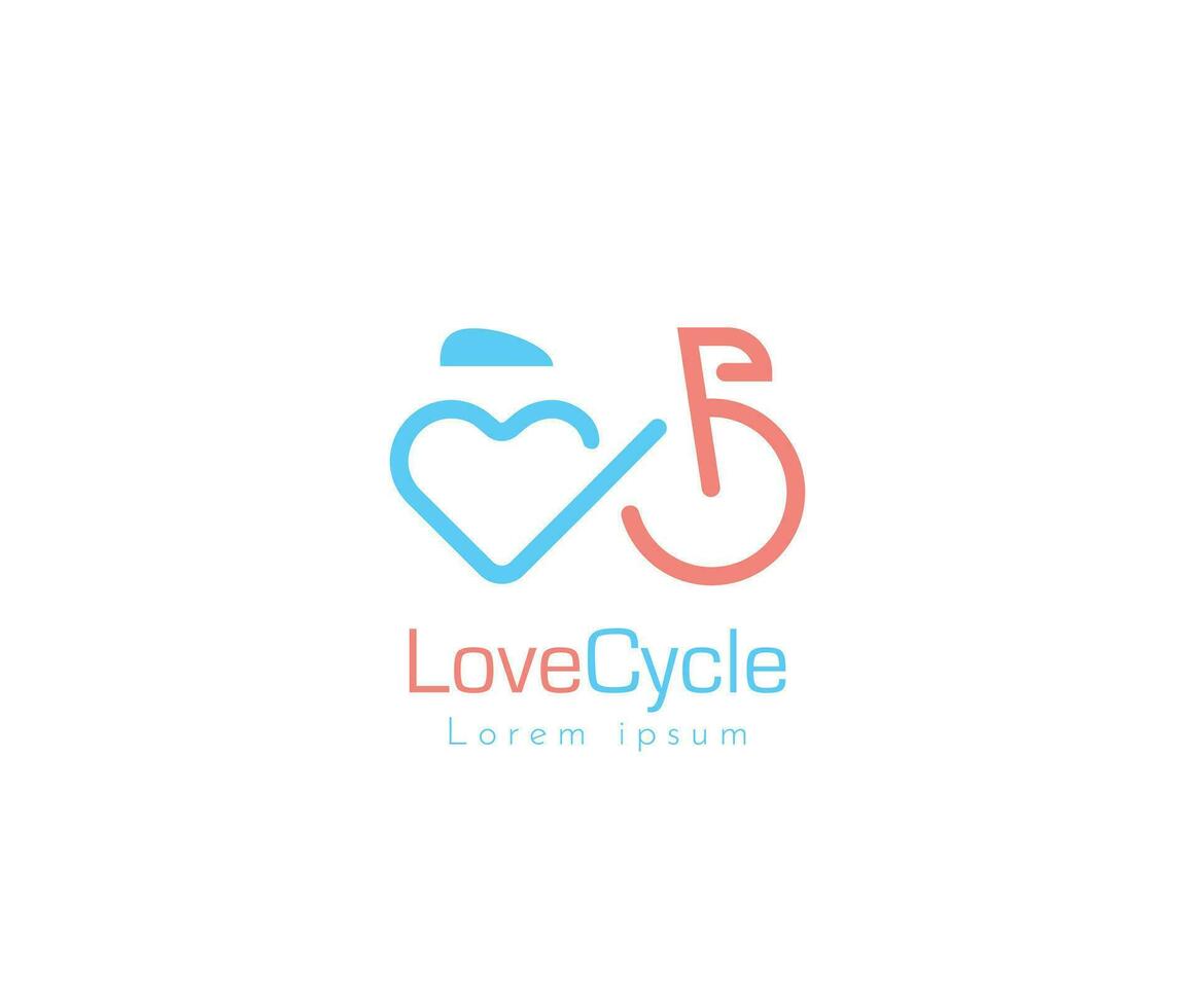 Love Cycle Bicycle logo illustration 25412870 Vector Art at Vecteezy