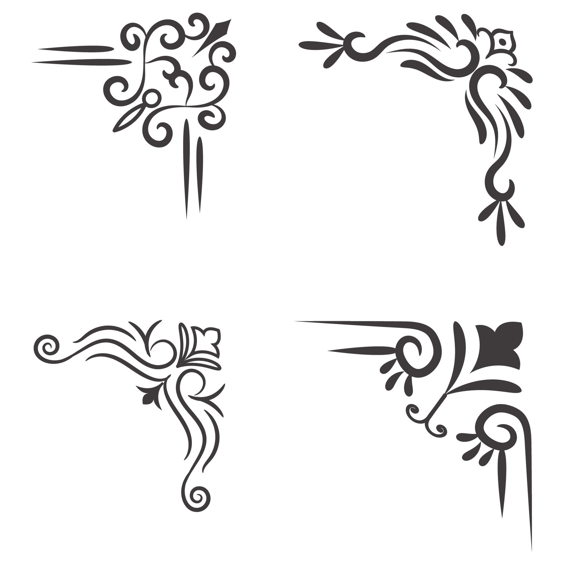 Fancy Corner Border Vector