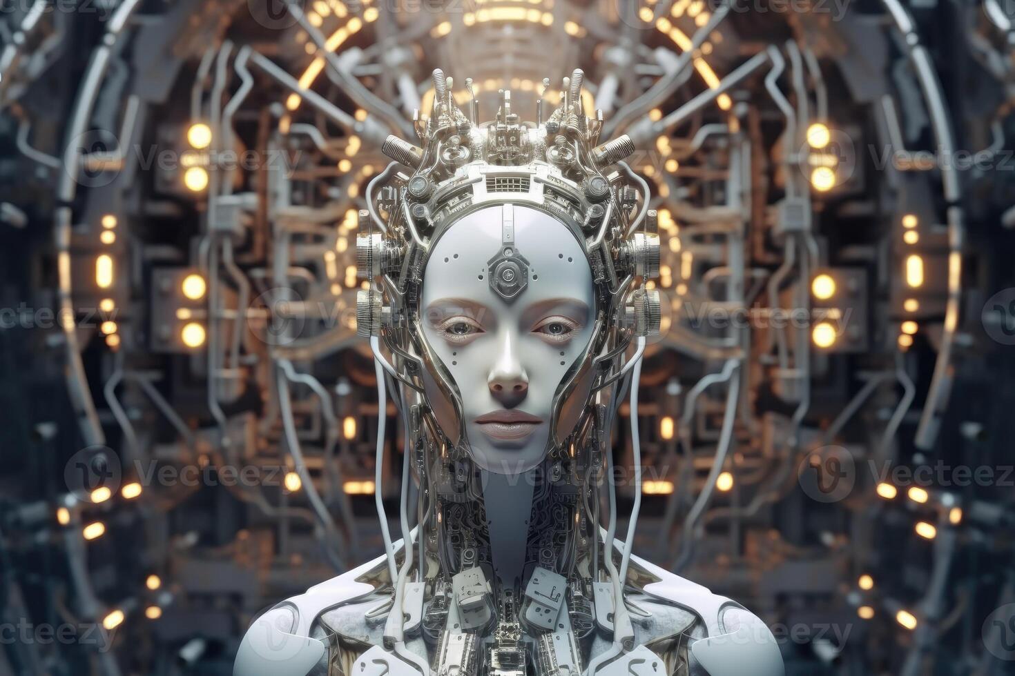 Dream of the machine, science fiction female artificial intelligence. 25415708 Stock Photo at ...