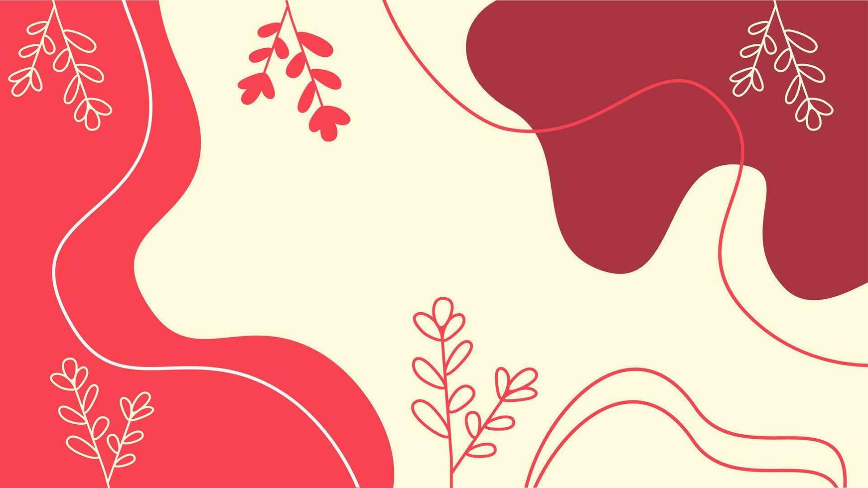 Trendy Abstract Floral Hand Drawn Minimal Background Design 25418679 ...