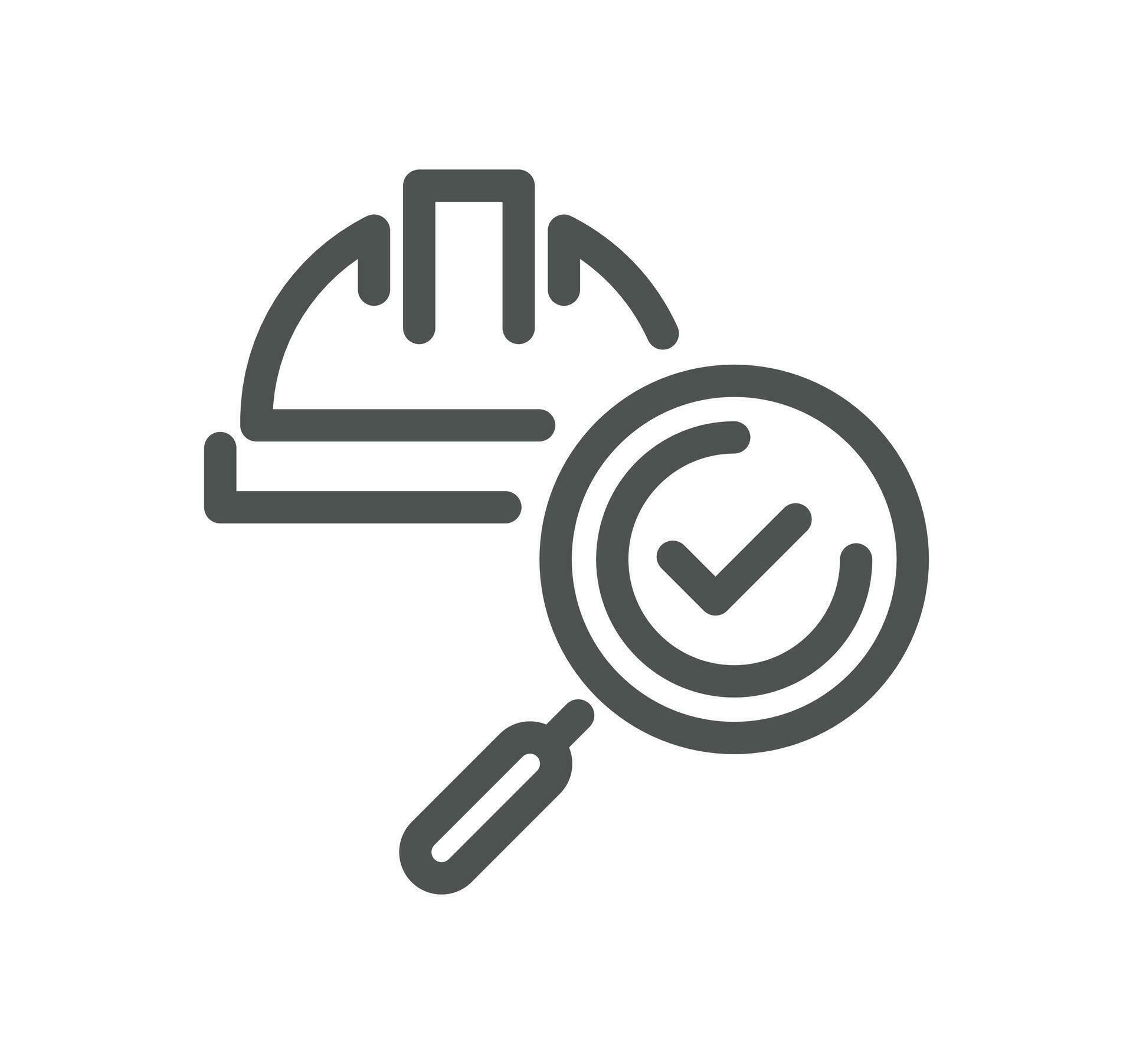 Inspection related icon outline and linear vector. 25419444 Vector Art at Vecteezy