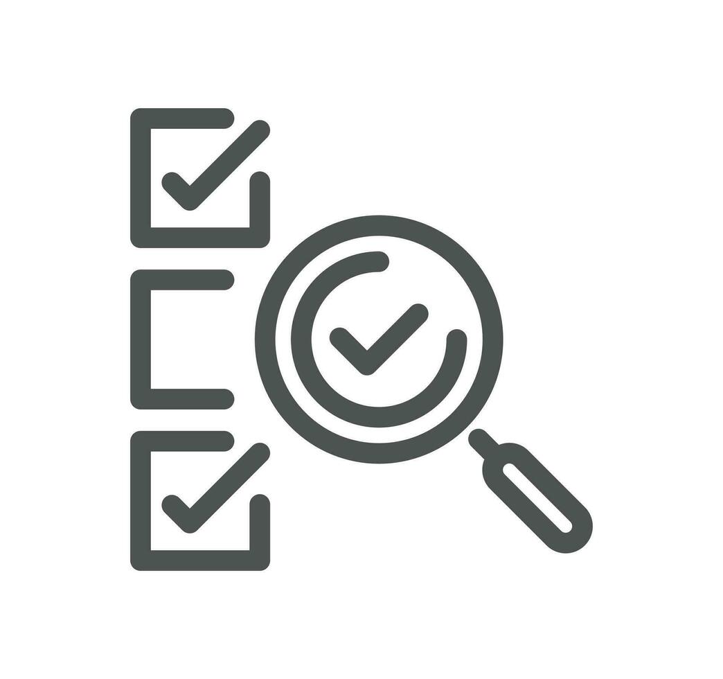 Inspection related icon outline and linear vector. 25419471 Vector Art at Vecteezy