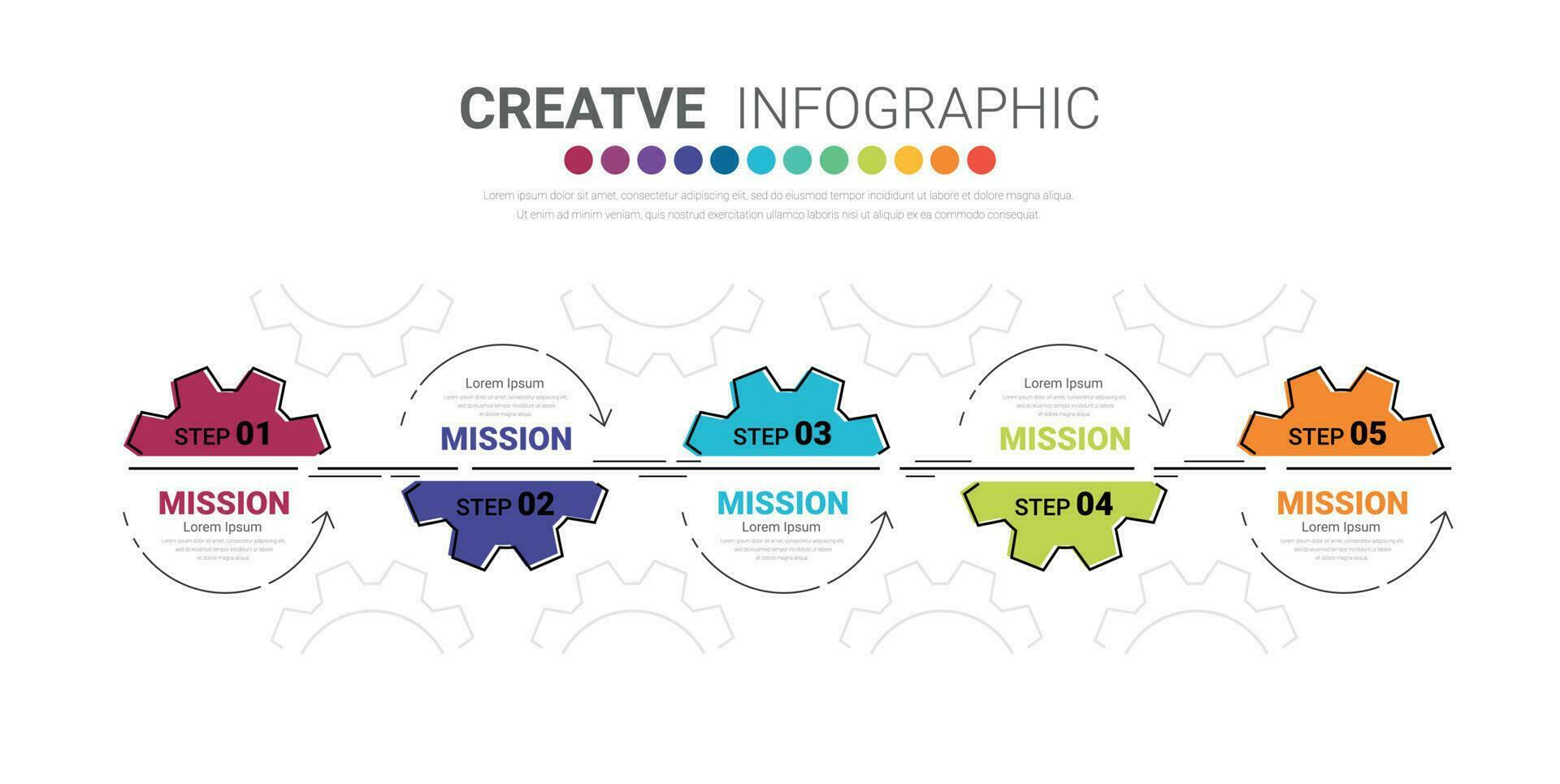 Presentation infographic template with 5 options, vector infographics ... Presentation infographic template with 5 options, vector infographics ...