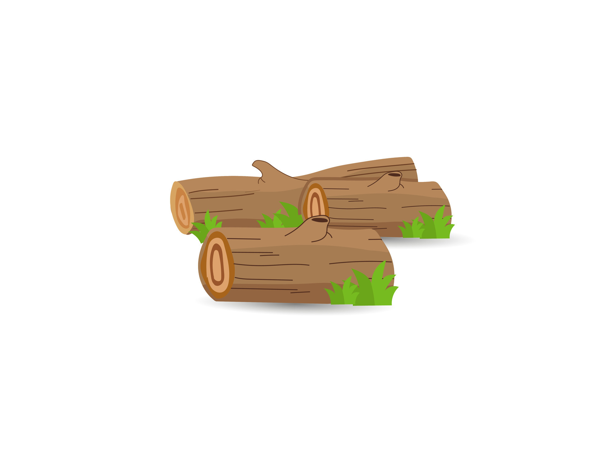 Cartoon Wood Logs Illustration Vector Wooden Bonfire, Vector Logs Lumber Wood Logs And Tree ...