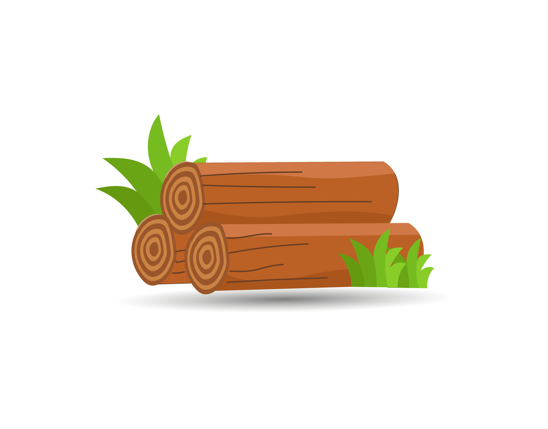 Cartoon Wood Logs Illustration Vector. Wooden For Camping Bonfires With Trunks And Planks ...