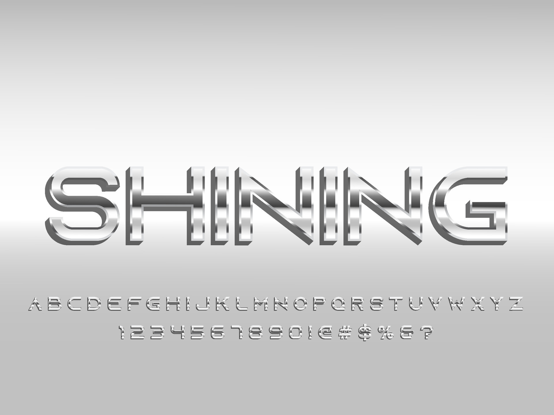Chrome Metallic Shining Text Effect 25421235 Vector Art At Vecteezy