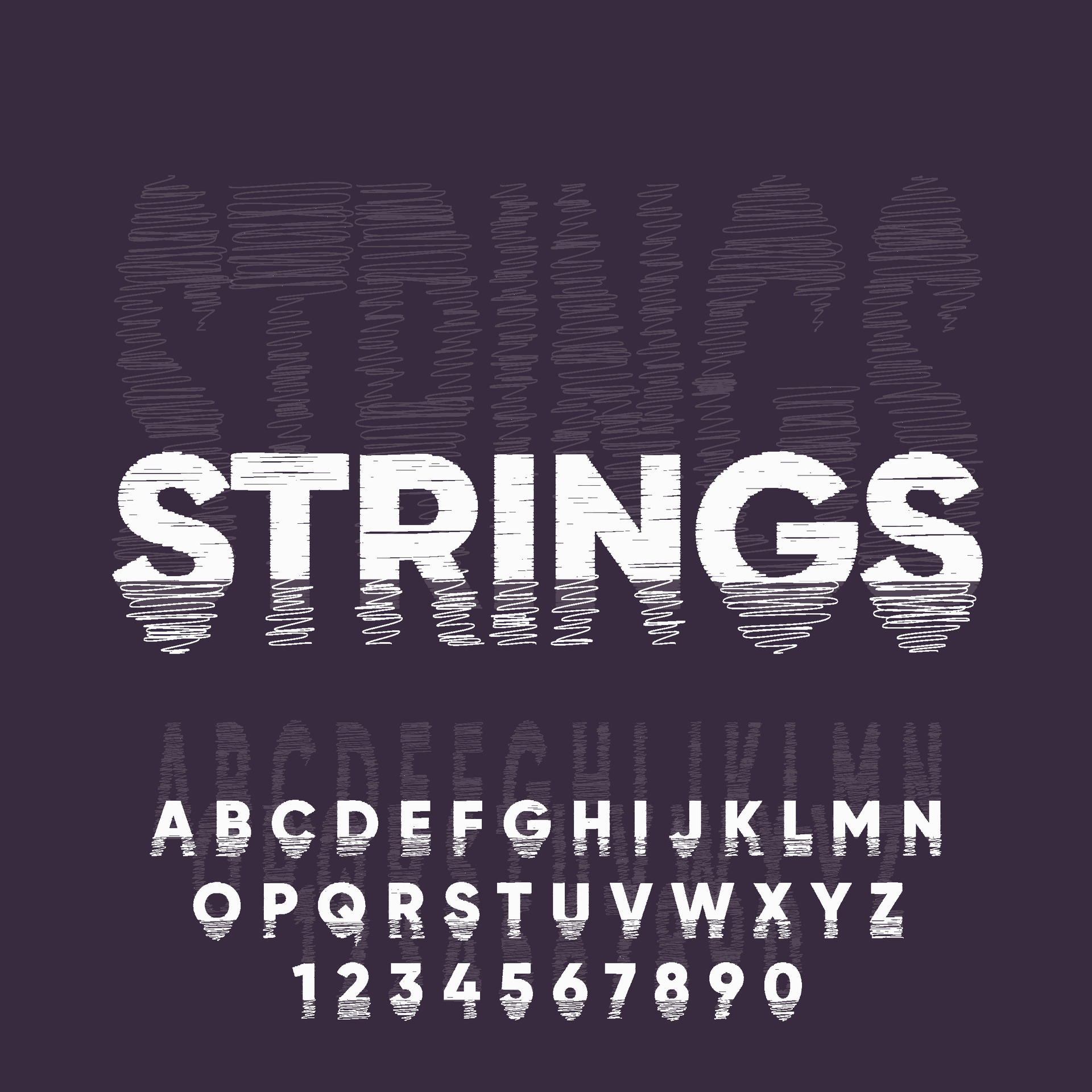 Yarn abstract string text effect 25421288 Vector Art at Vecteezy