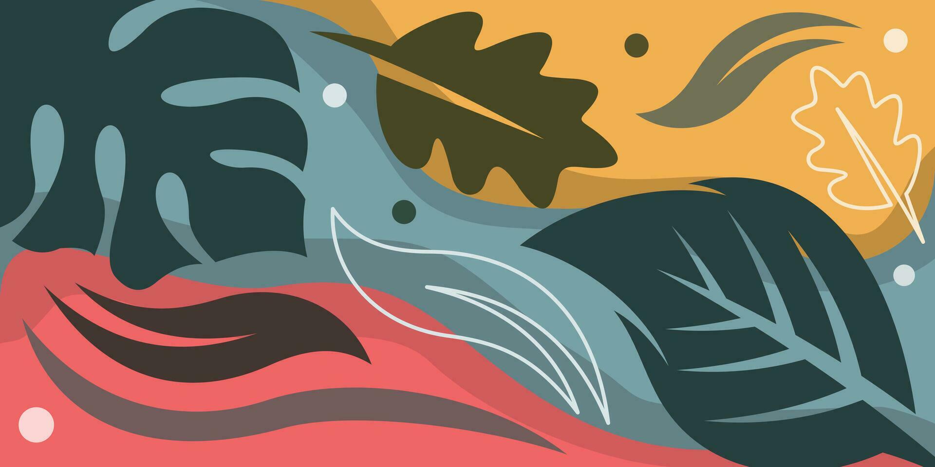 Leaf background in nature style green abstract illustration vector ...