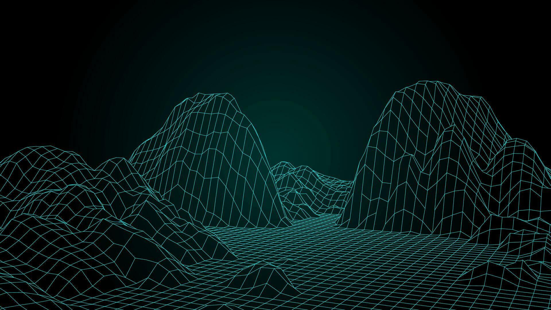 Abstract dark background with linear grid. The framework of the ...