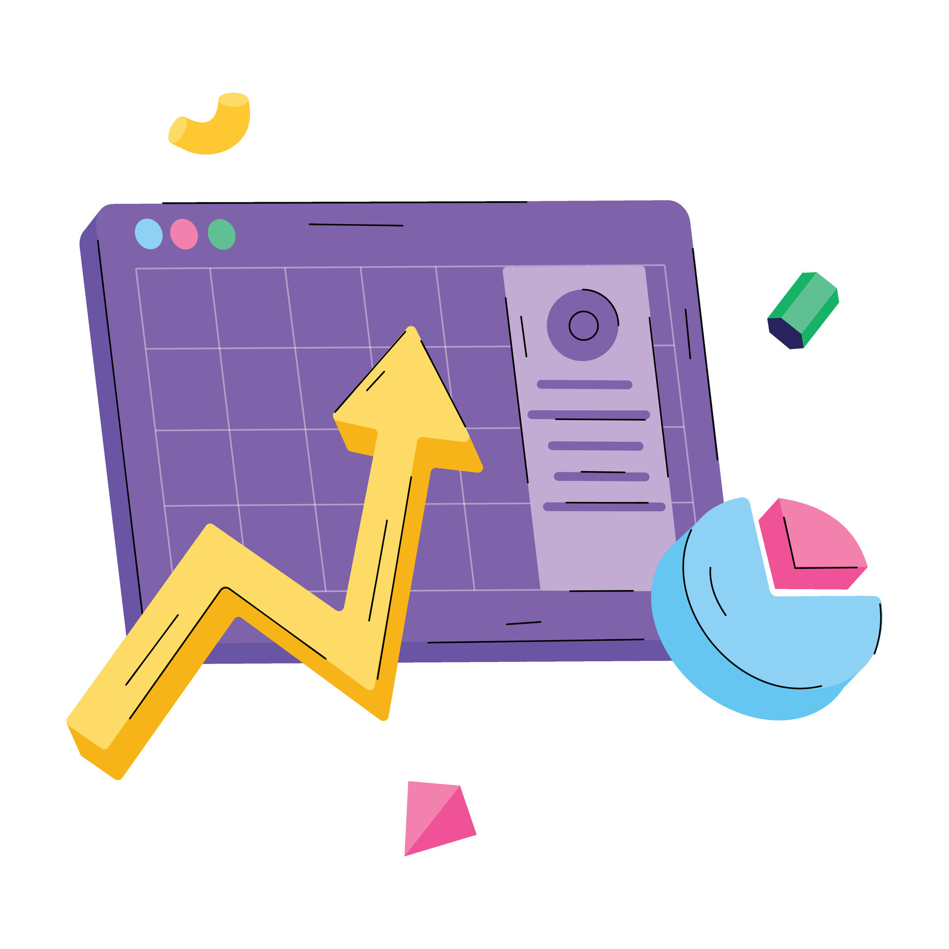 Trendy Website Growth 25431655 Vector Art at Vecteezy