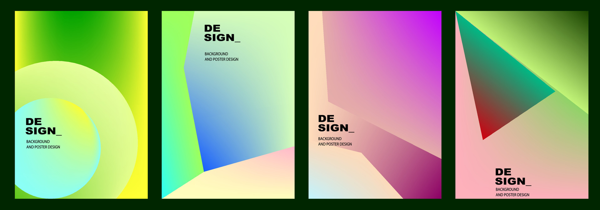 Abstract Gradient Background Design Set 25432039 Vector Art At Vecteezy