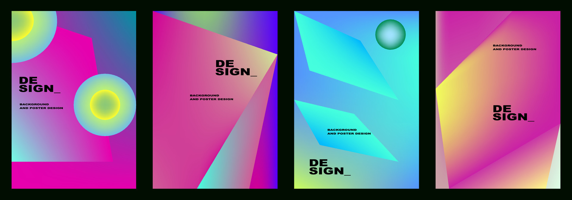 abstract gradient background design set 25432050 Vector Art at Vecteezy