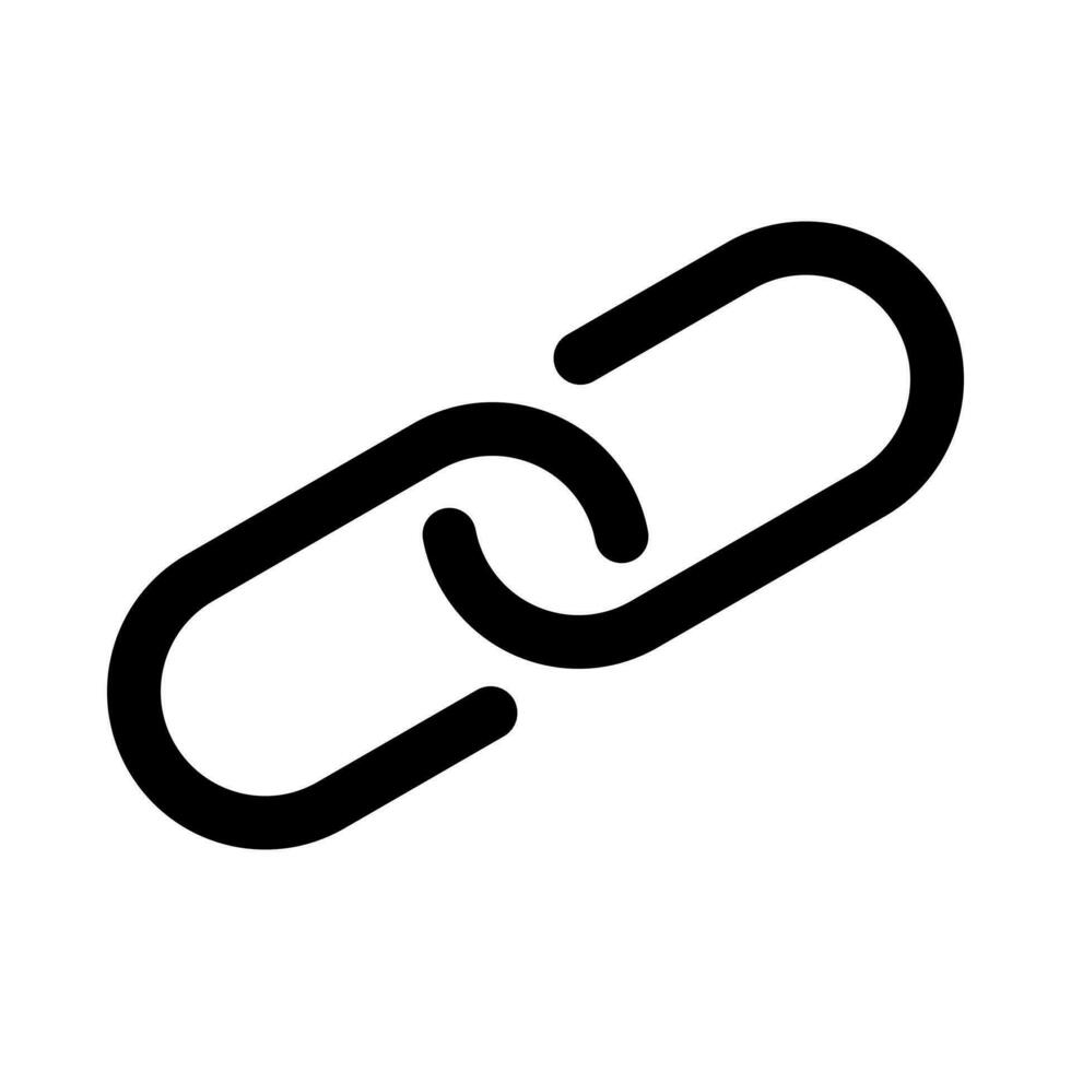 Chain link icon in line style design isolated on white background ...