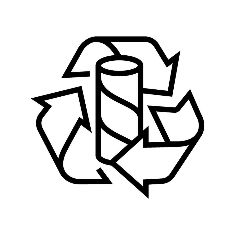 Recycling Paper Towel Line Icon Vector Illustration 25435169 Vector Art At Vecteezy