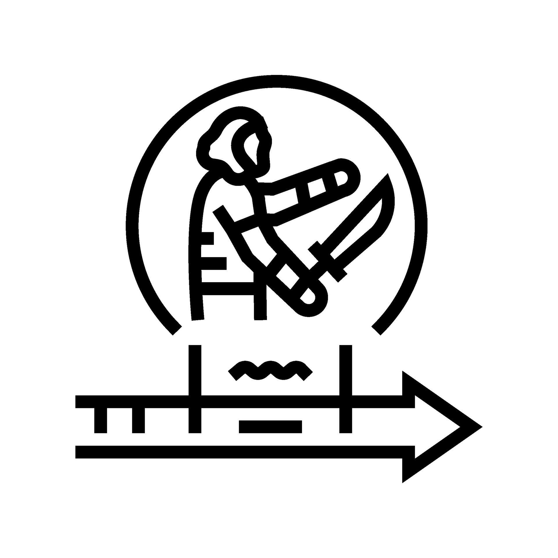 Iron Age Human Evolution Line Icon Vector Illustration 25435593 Vector Art At Vecteezy