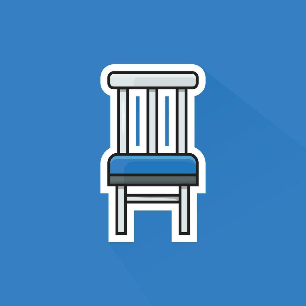 ilustración vector azul silla en plano diseño 25435817 Vector en Vecteezy