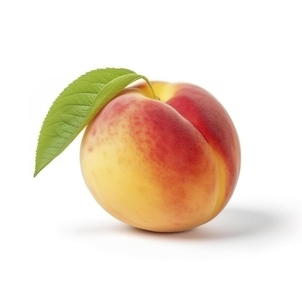 Peach isolated on white background, generate ai 25435976 Stock Photo at ...
